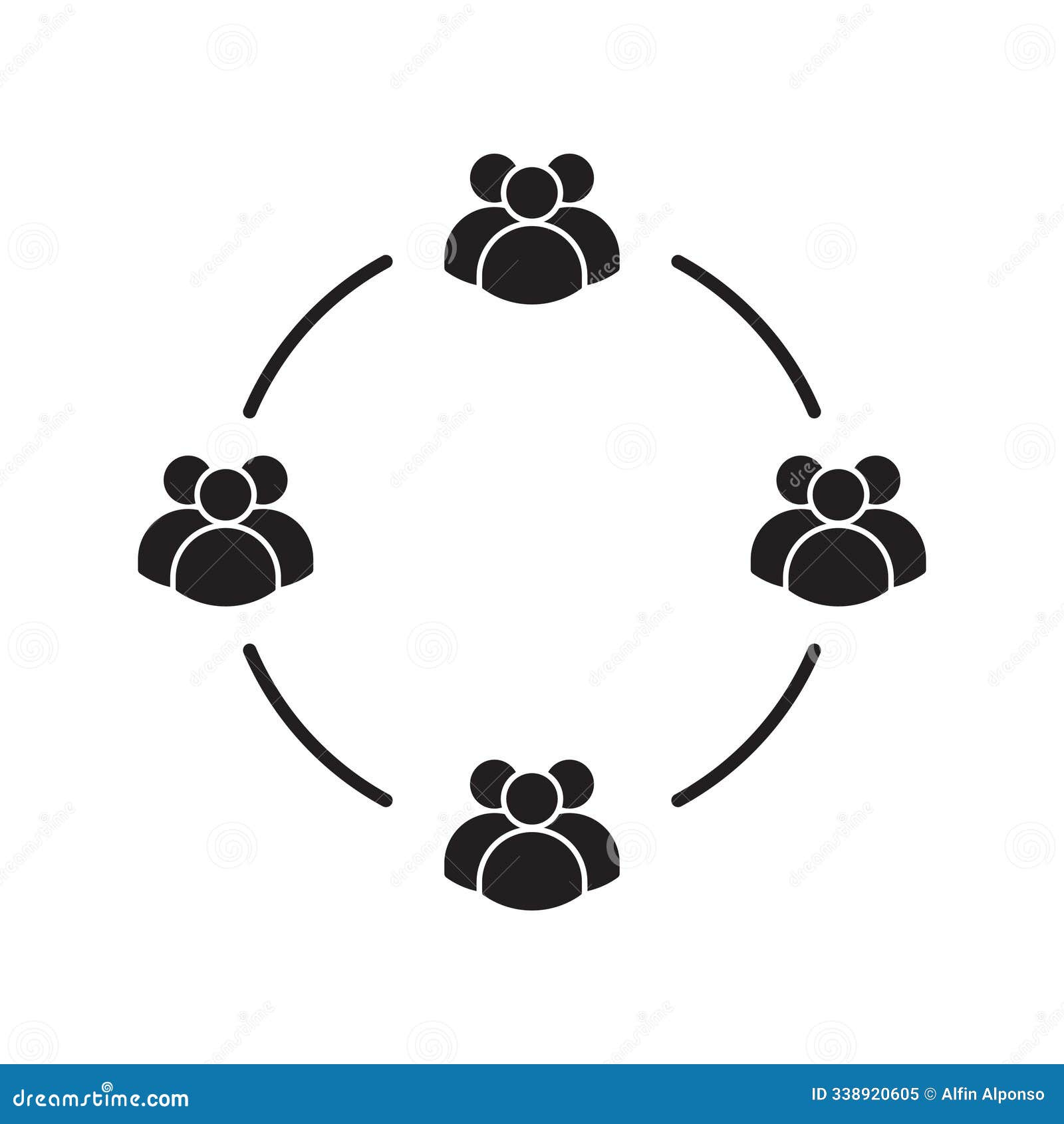 Vector People Group Connecting Icon Symbol Stock Vector - Illustration ...
