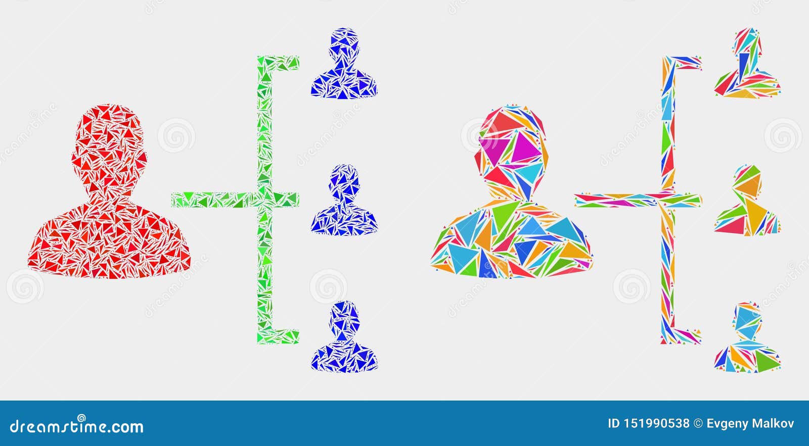 Vector People Hierarchy Mosaic Icon of Triangle Elements Stock Vector ...