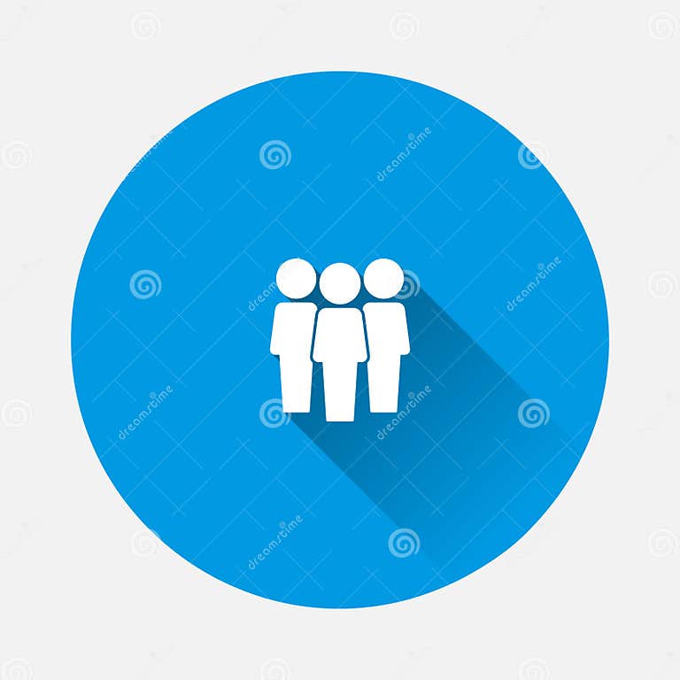 Vector People Icon. People Chat Interaction Symbol Icon on Blue ...