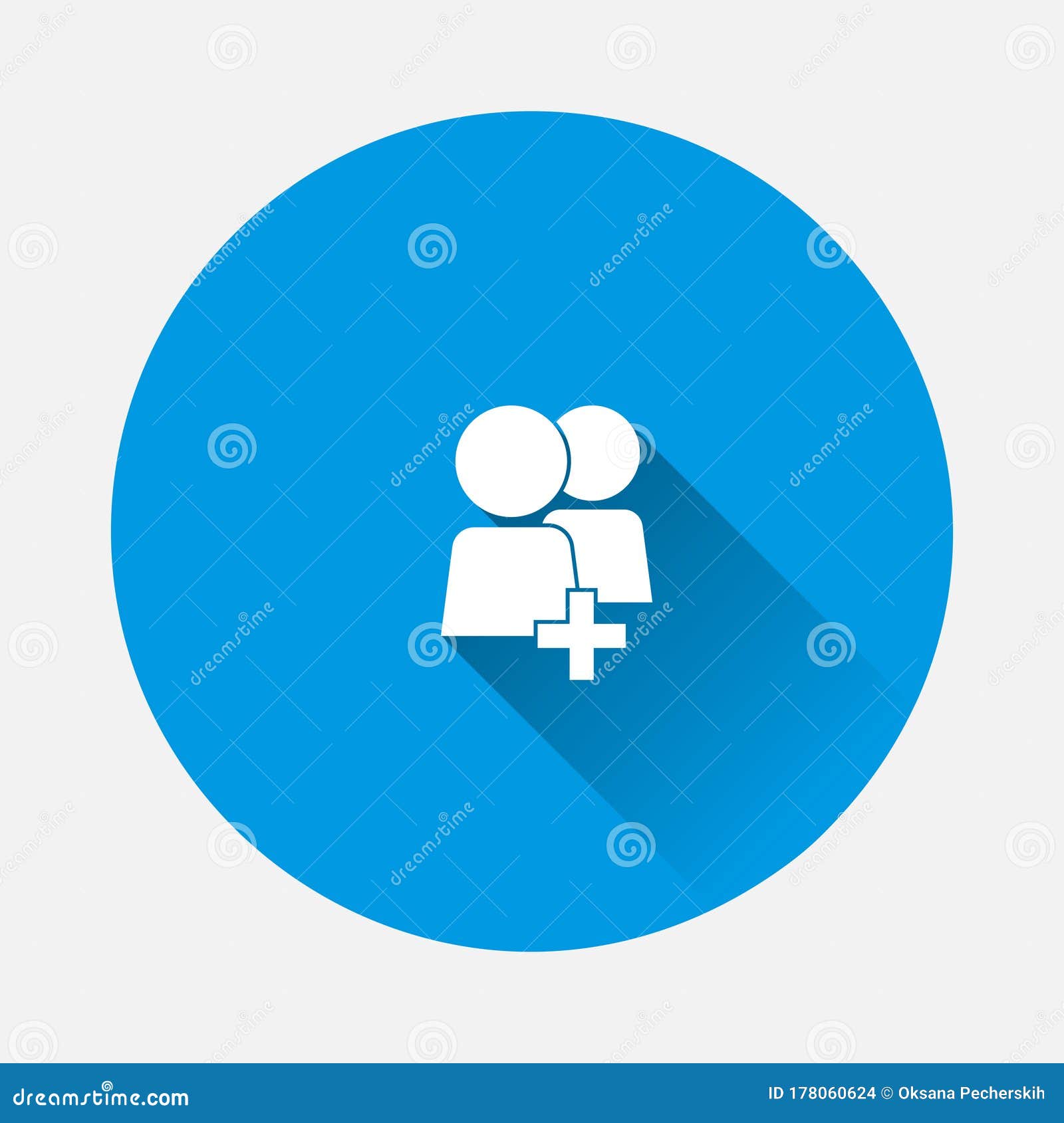 Vector People Icon. People Chat Interaction Symbol Icon on Blue ...