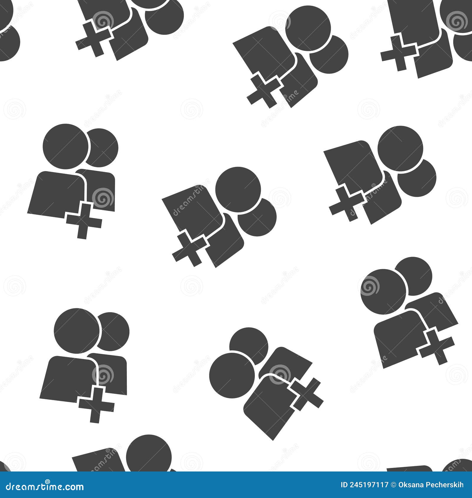 Vector People Icon. People Chat Interaction Symbol Seamless Pattern on ...