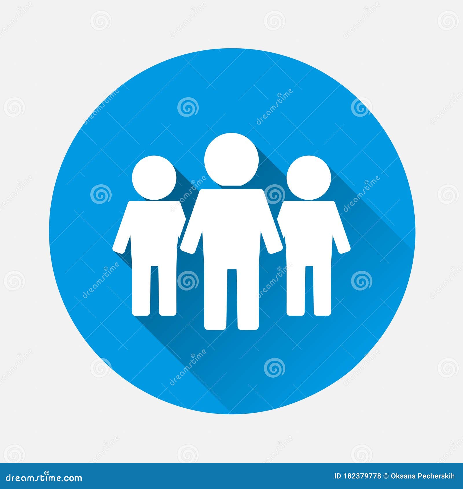 Vector People Icon. Crowd Icon on Blue Background Stock Vector ...