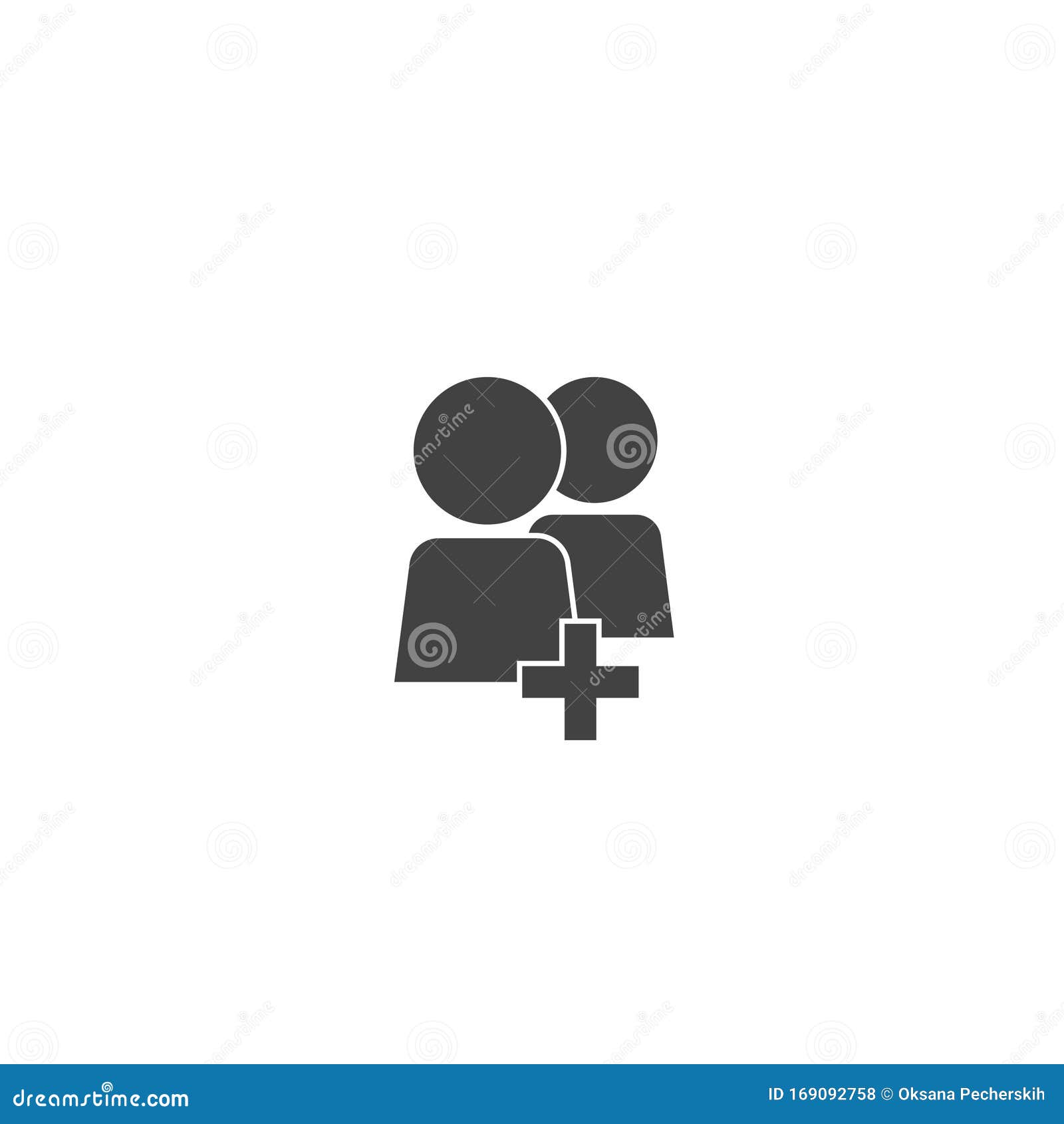 Vector People Icon. People Chat Interaction Symbol on White Isolated ...