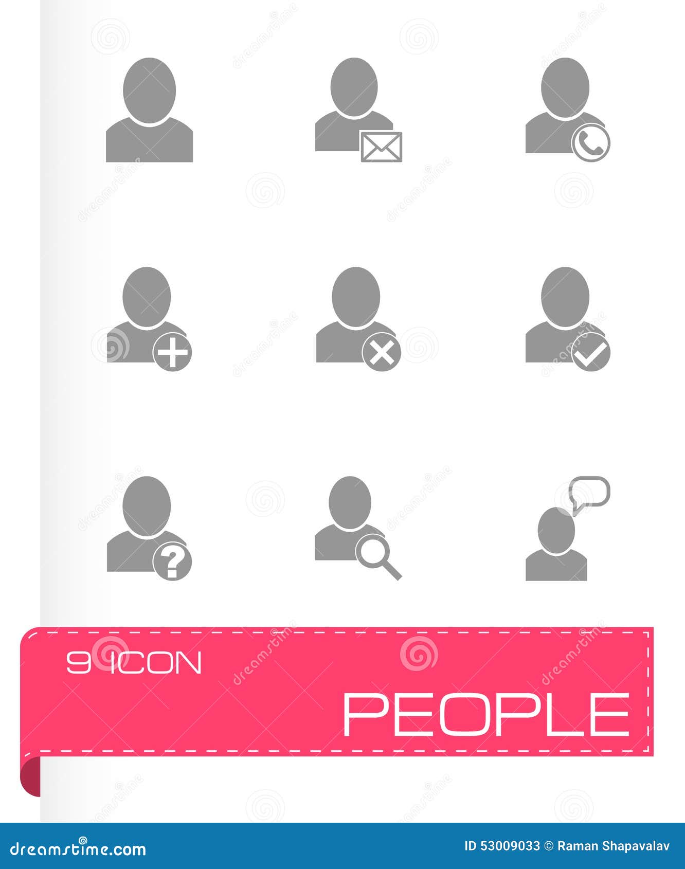 Vector people icon set stock vector. Illustration of face - 53009033