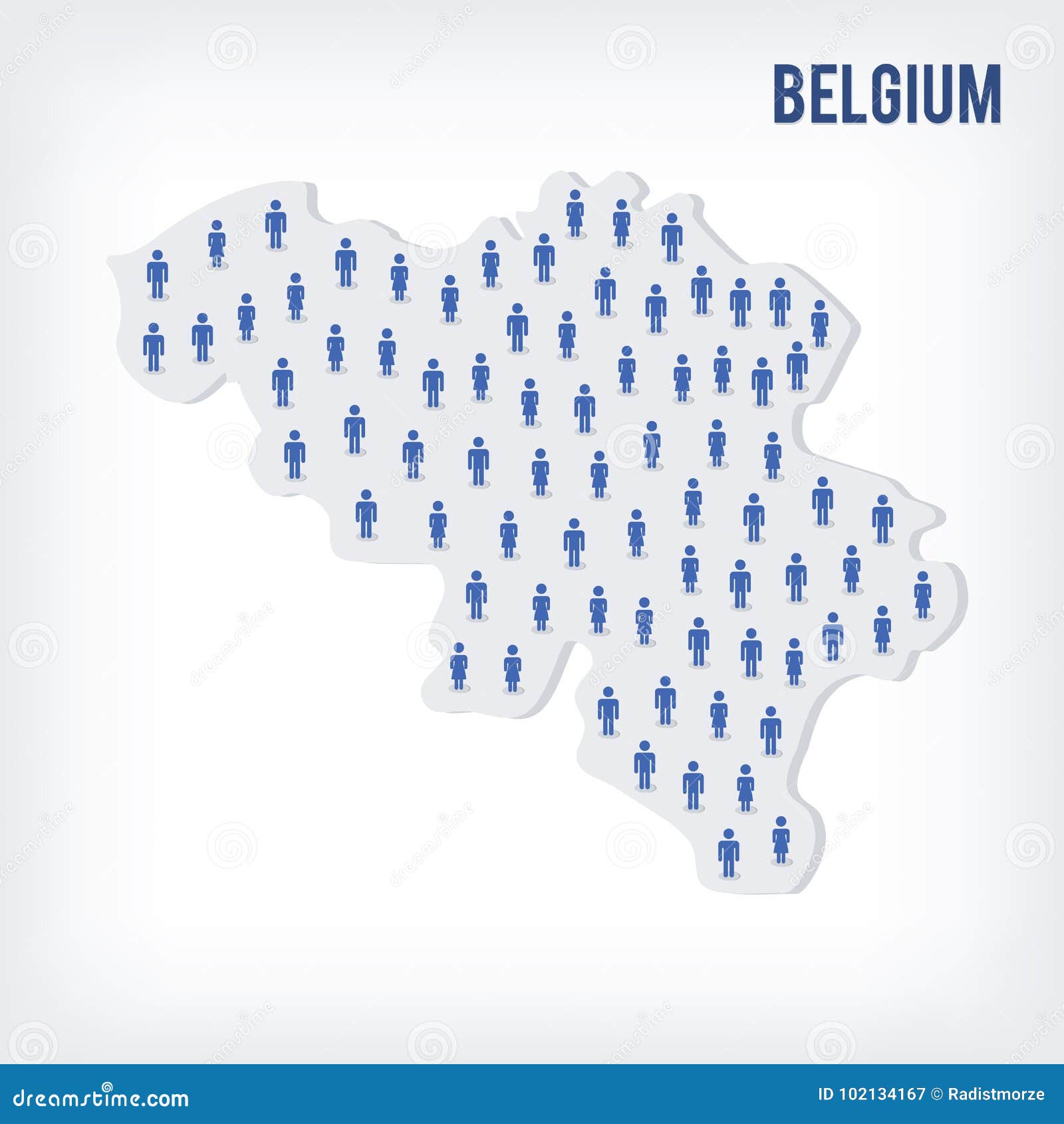 Vector People Map of Belgium . the Concept of Population. Stock Vector - Illustration of ...