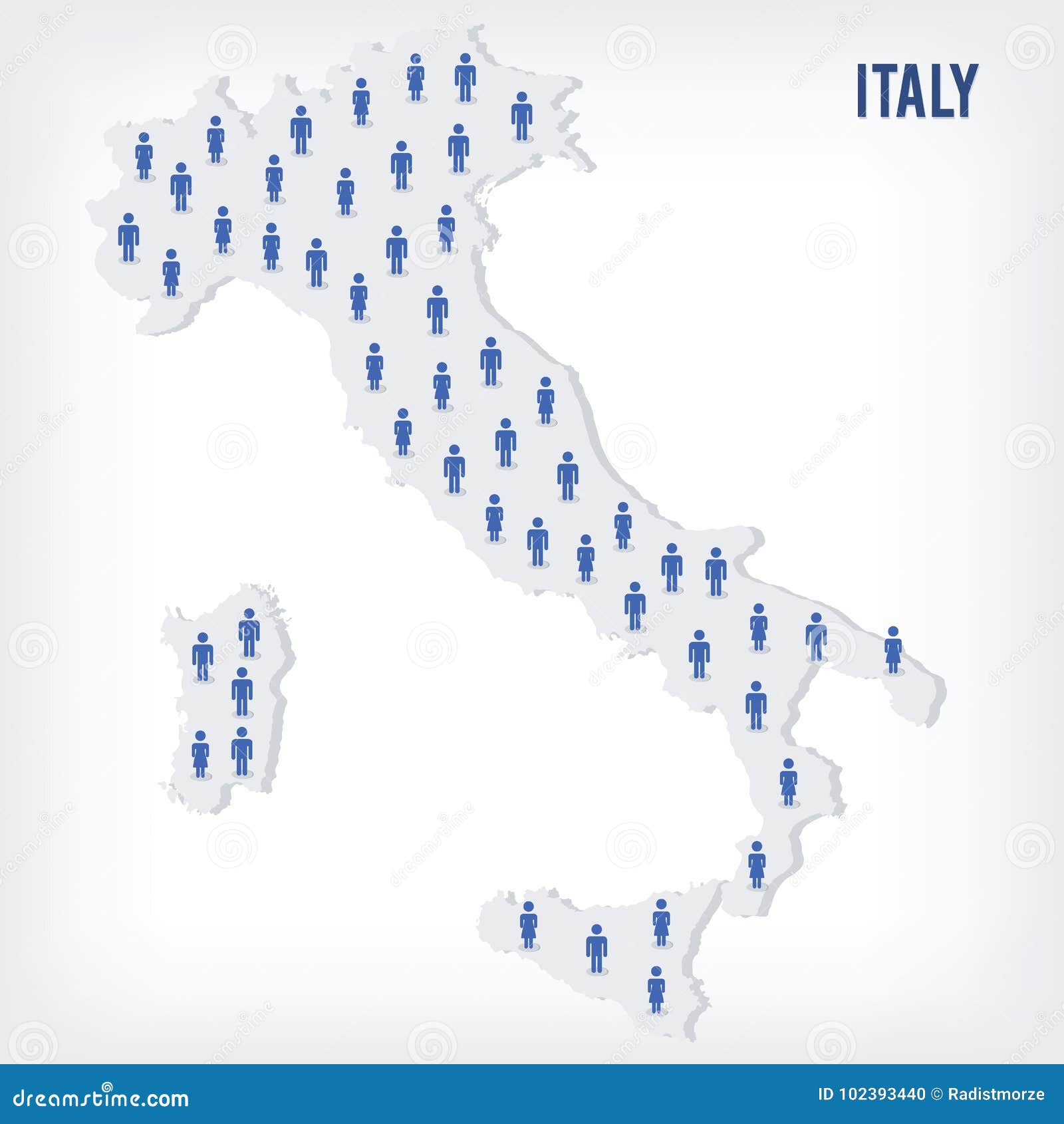Italy Population Map