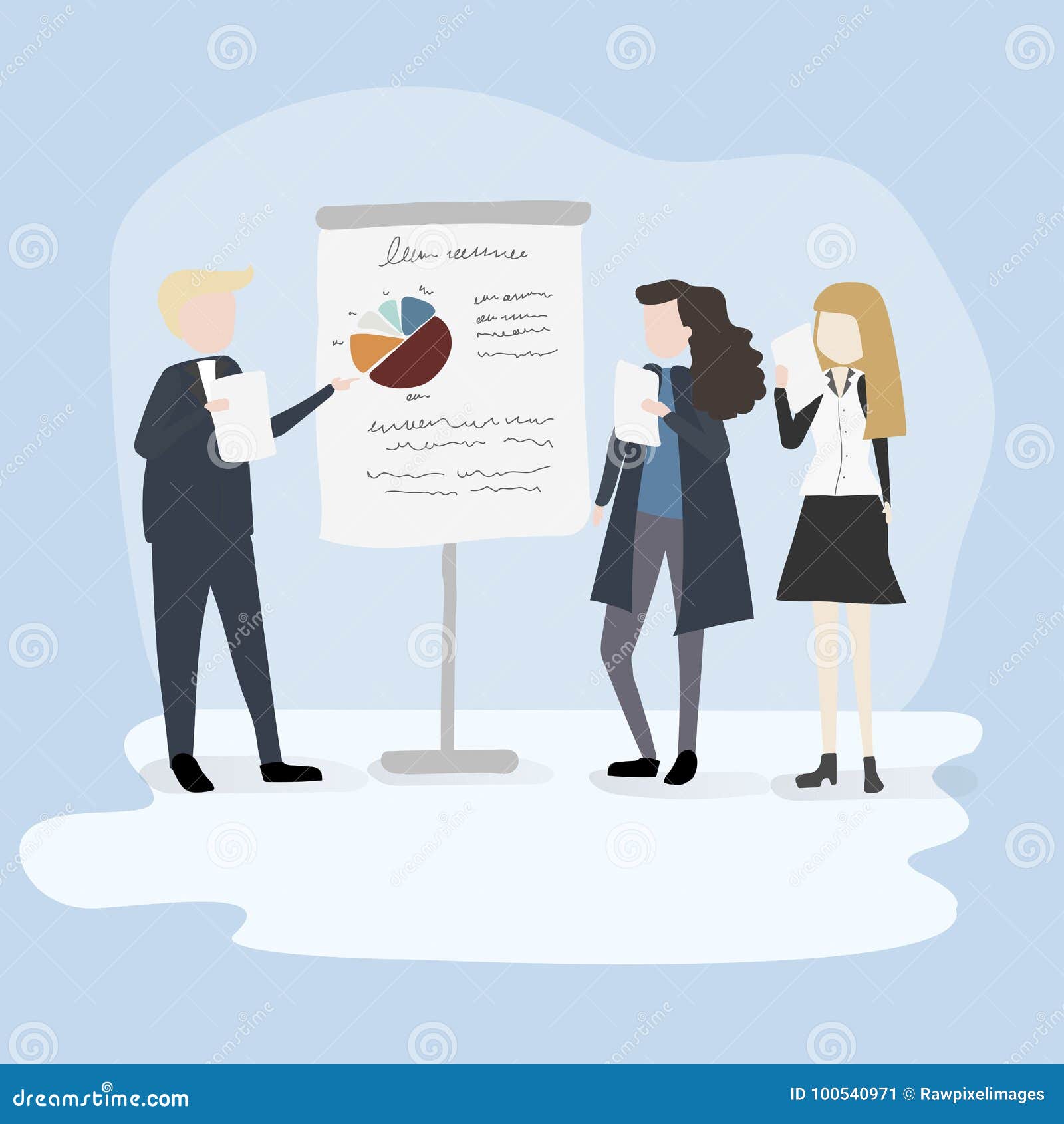 Vector of People Presenting Their Work Stock Vector - Illustration of ...