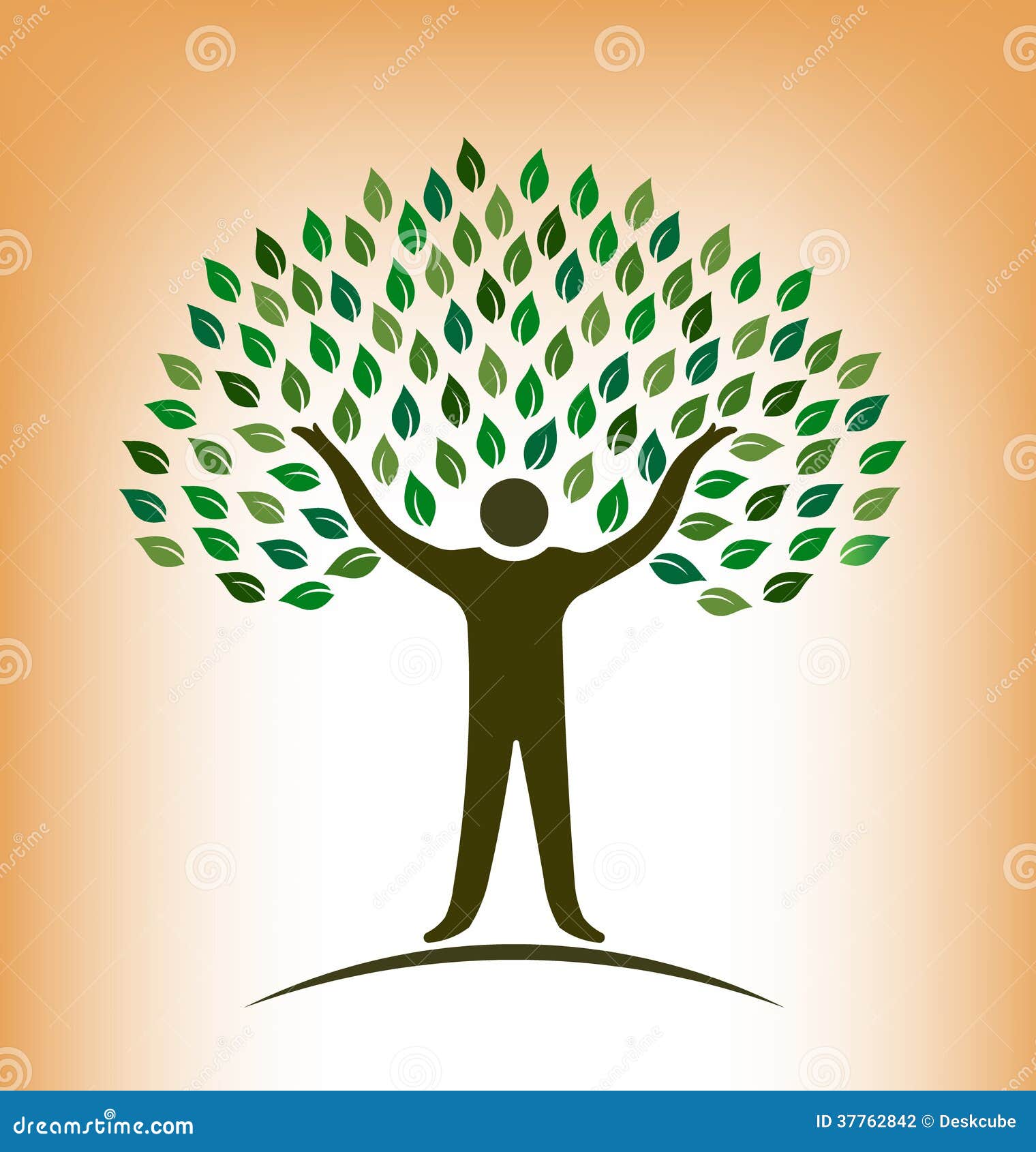 Vector People Tree stock vector. Illustration of lawn - 37762842