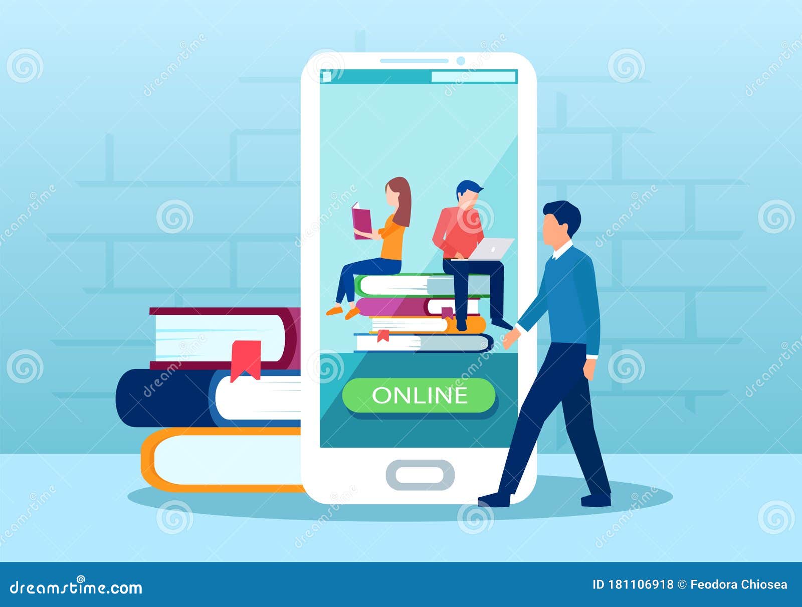 Vector of People Using Modern Technology To Study Online Stock Vector ... Vector of People Using Modern Technology To Study Online Stock Vector ...