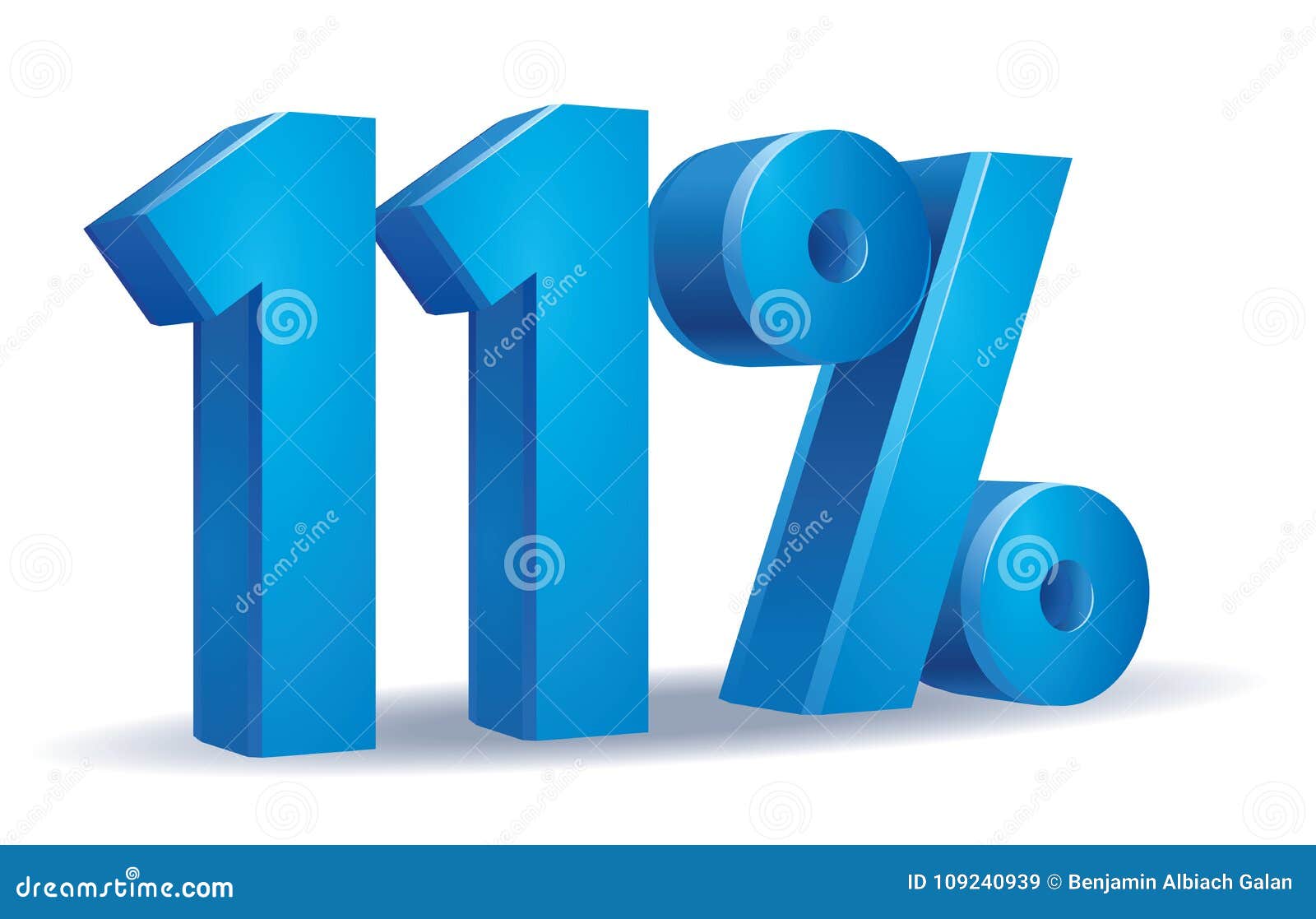 Percentage Blue Color Vector, 11 Stock Vector - Illustration of percent ...