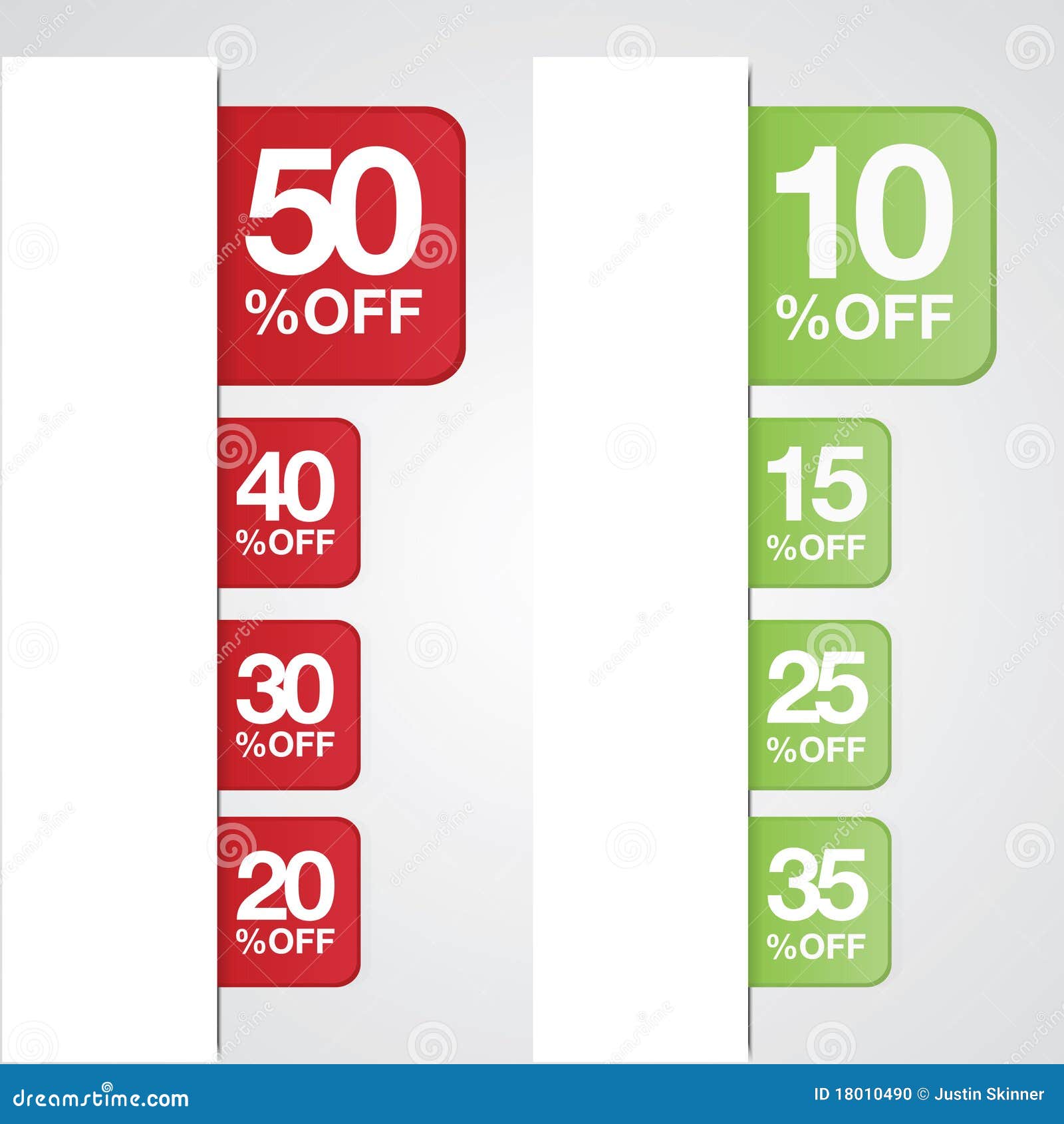 Vector Percent Off Tabs stock vector. Illustration of closeout - 18010490