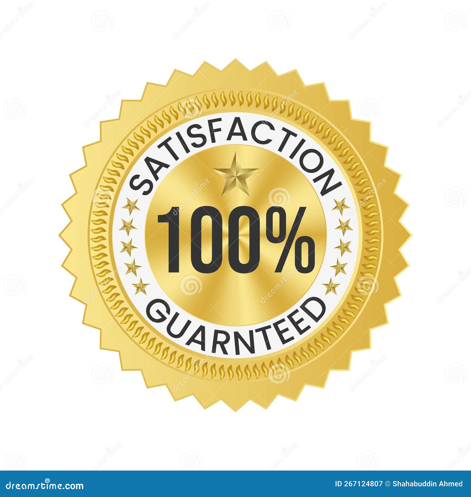 Vector 100 Percent Satisfaction Guaranteed Label or Sign Stock Vector ...