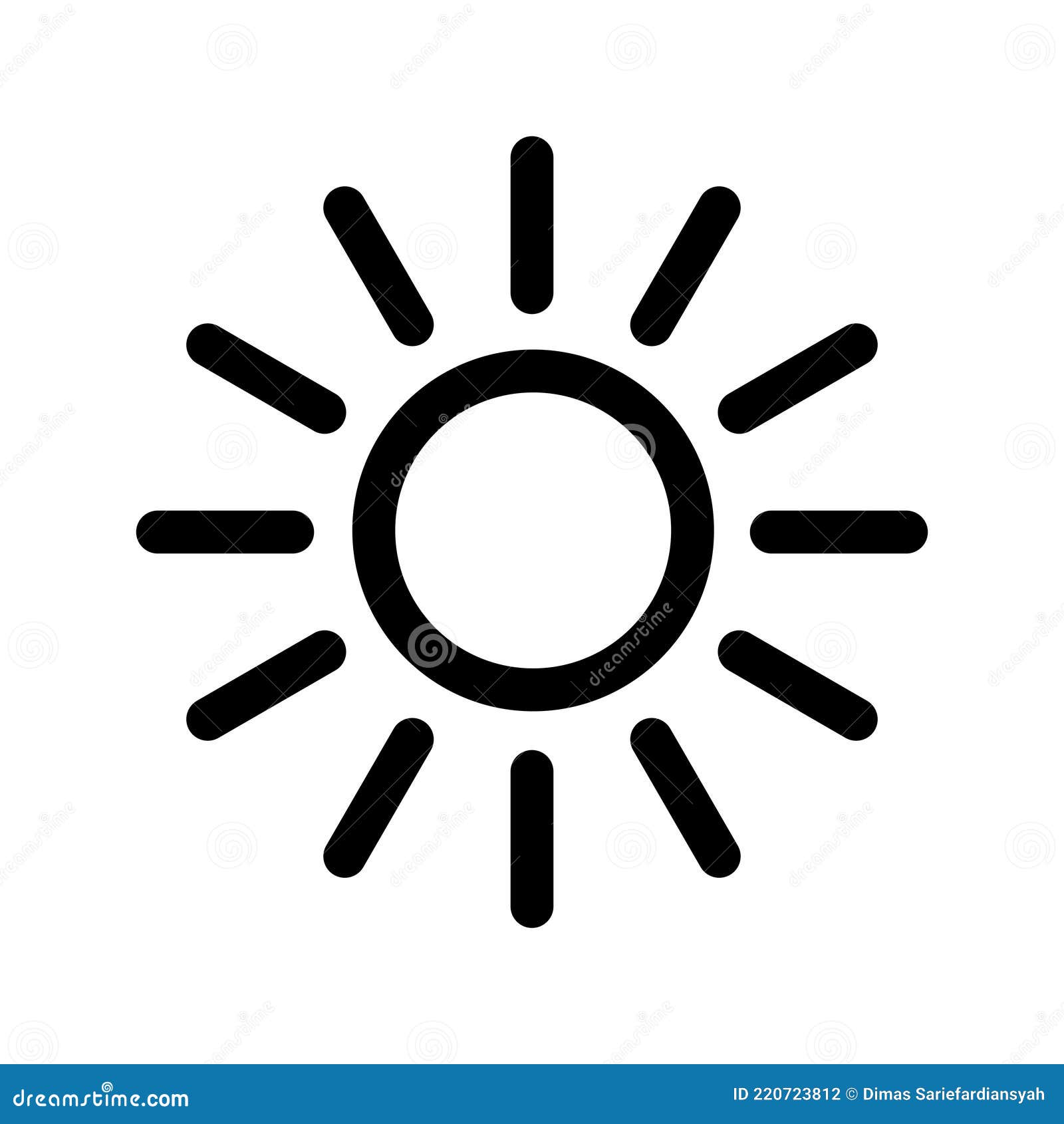 Vector Perfect Pixel Screen Brightness Sun Light Icon Perfect for Web ...