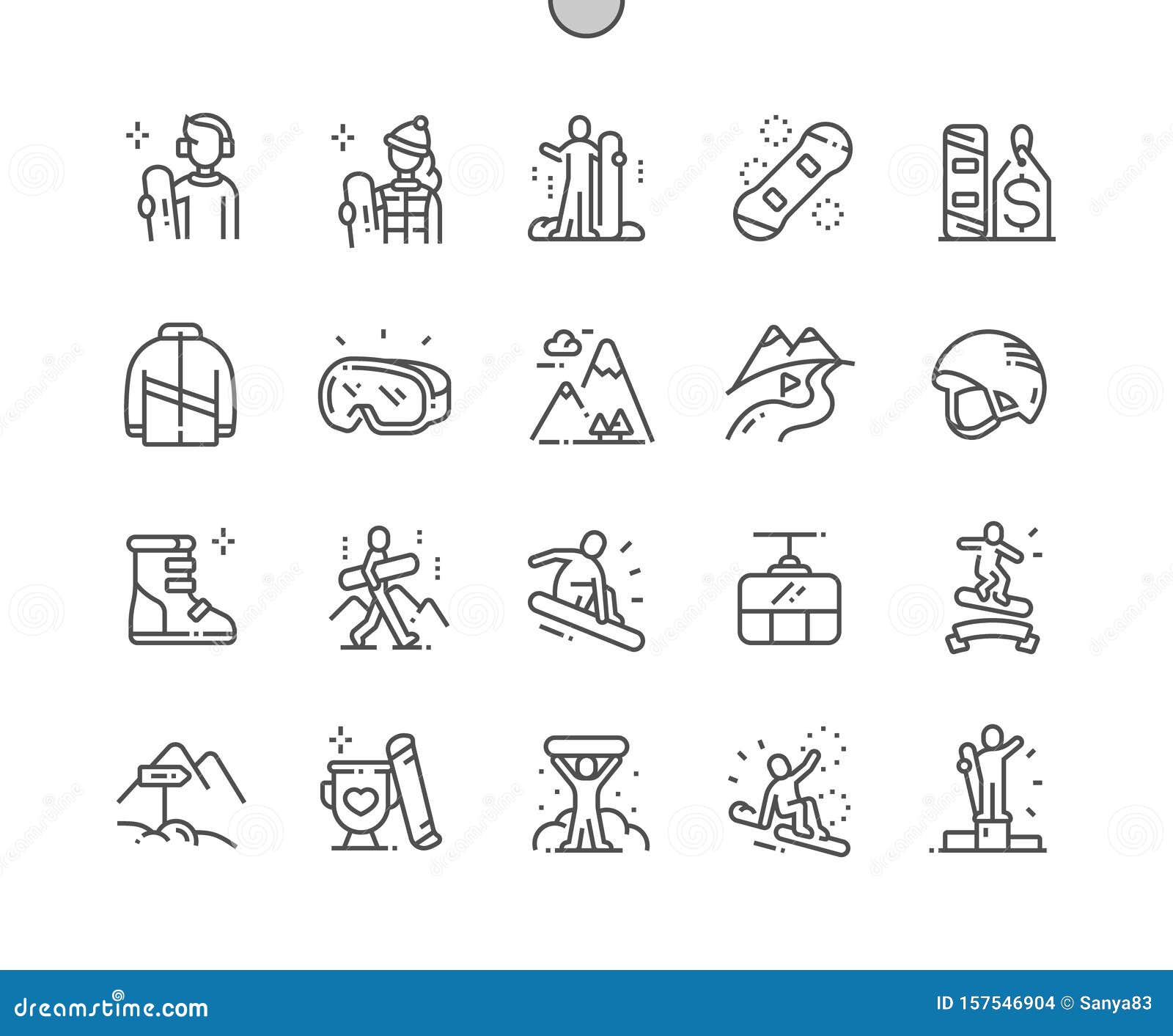 Vector Perfecto Pixel Y Snowboarding Ilustración del Vector ...