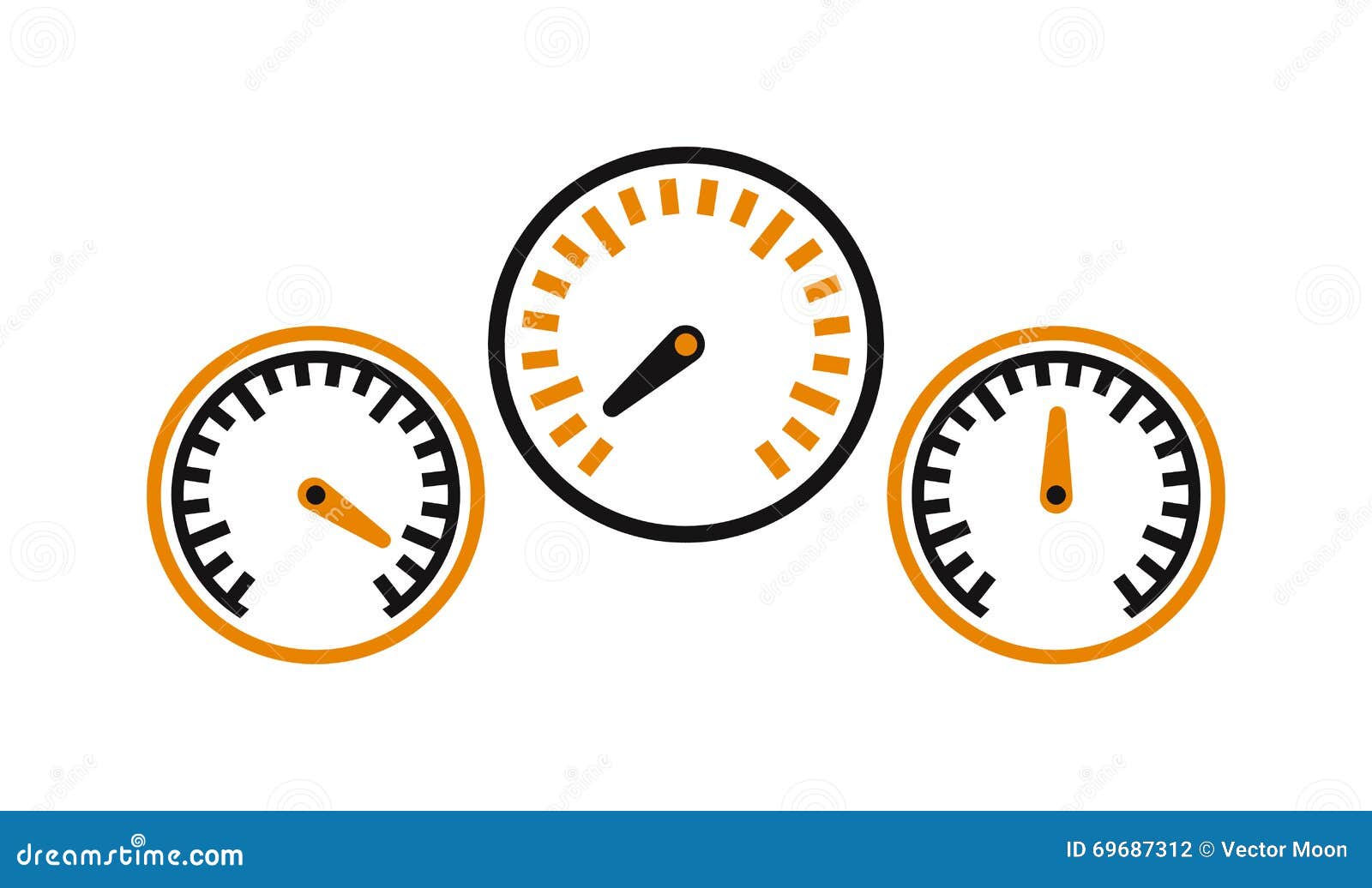 Vector Performance Measurement Cars Speed Icon Auto Symbol Stock Vector Illustration Of