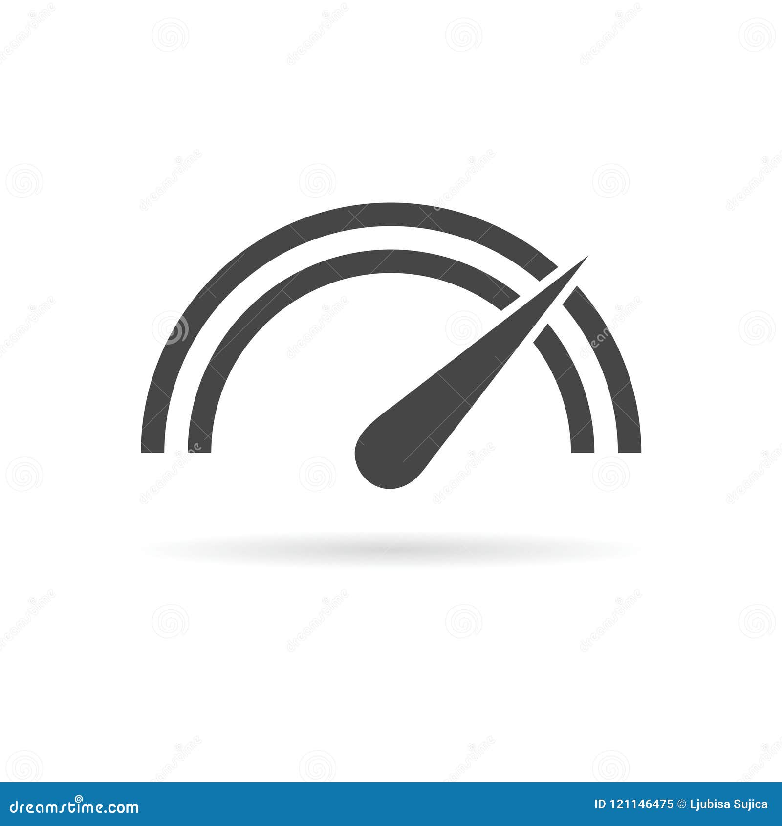 Vector Performance Measurement Icon with Long Shadow Stock Illustration ...