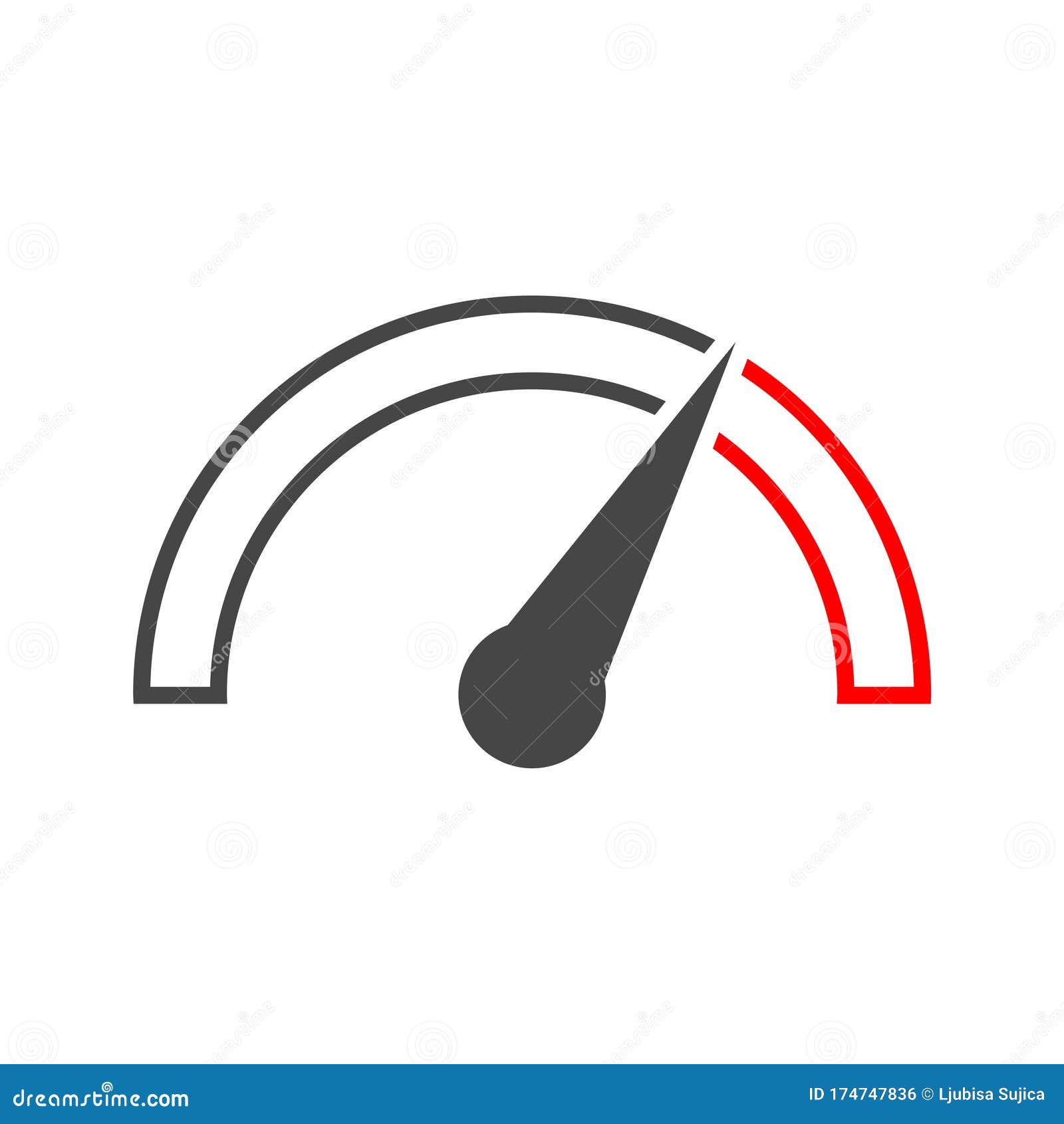 Vector Performance Measurement Icon, Speedometer Icon Stock Vector ...