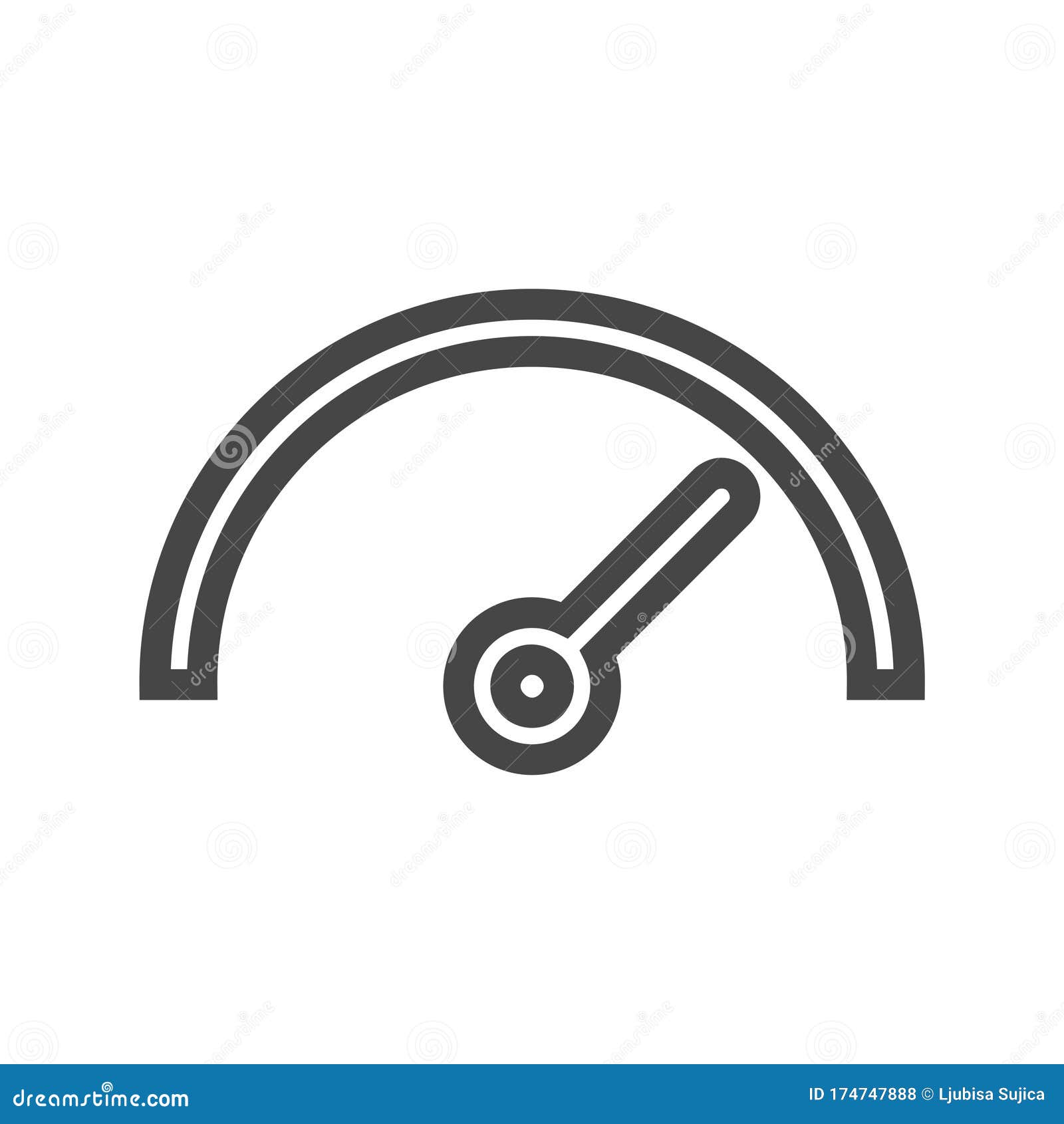 Vector Performance Measurement Icon, Speedometer Icon Stock Vector ...