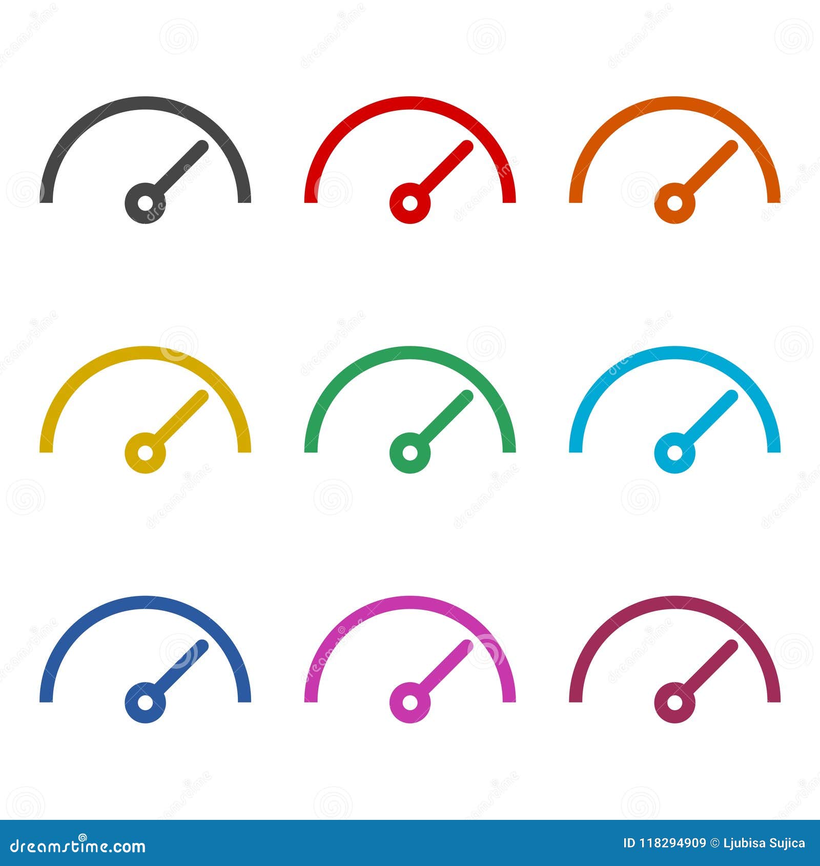 Vector Performance Measurement Icon, Speedometer Icon, Color Icons Set ... Vector Performance Measurement Icon, Speedometer Icon, Color Icons Set ...