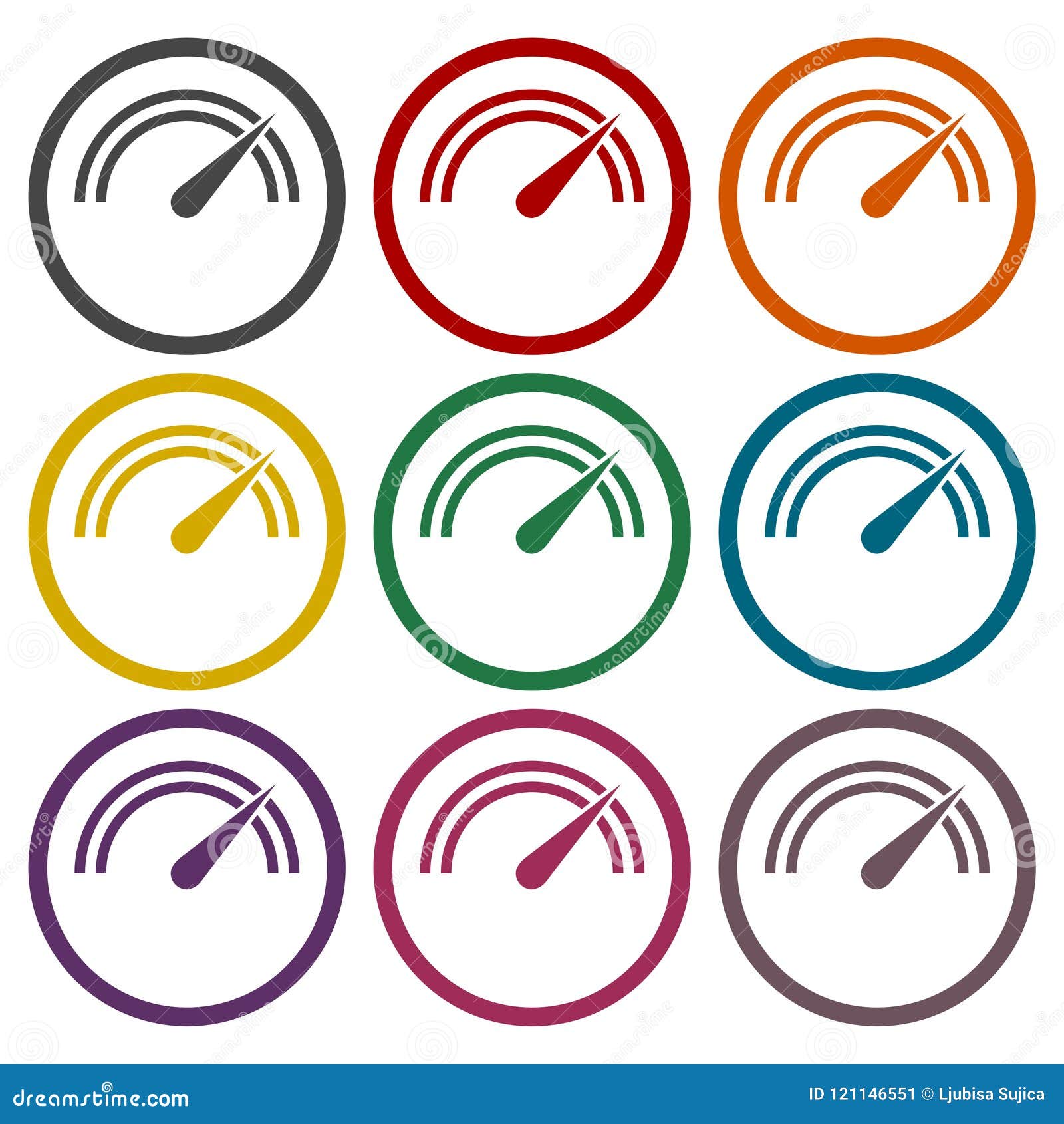 Vector Performance Measurement Icons Set Stock Illustration ...