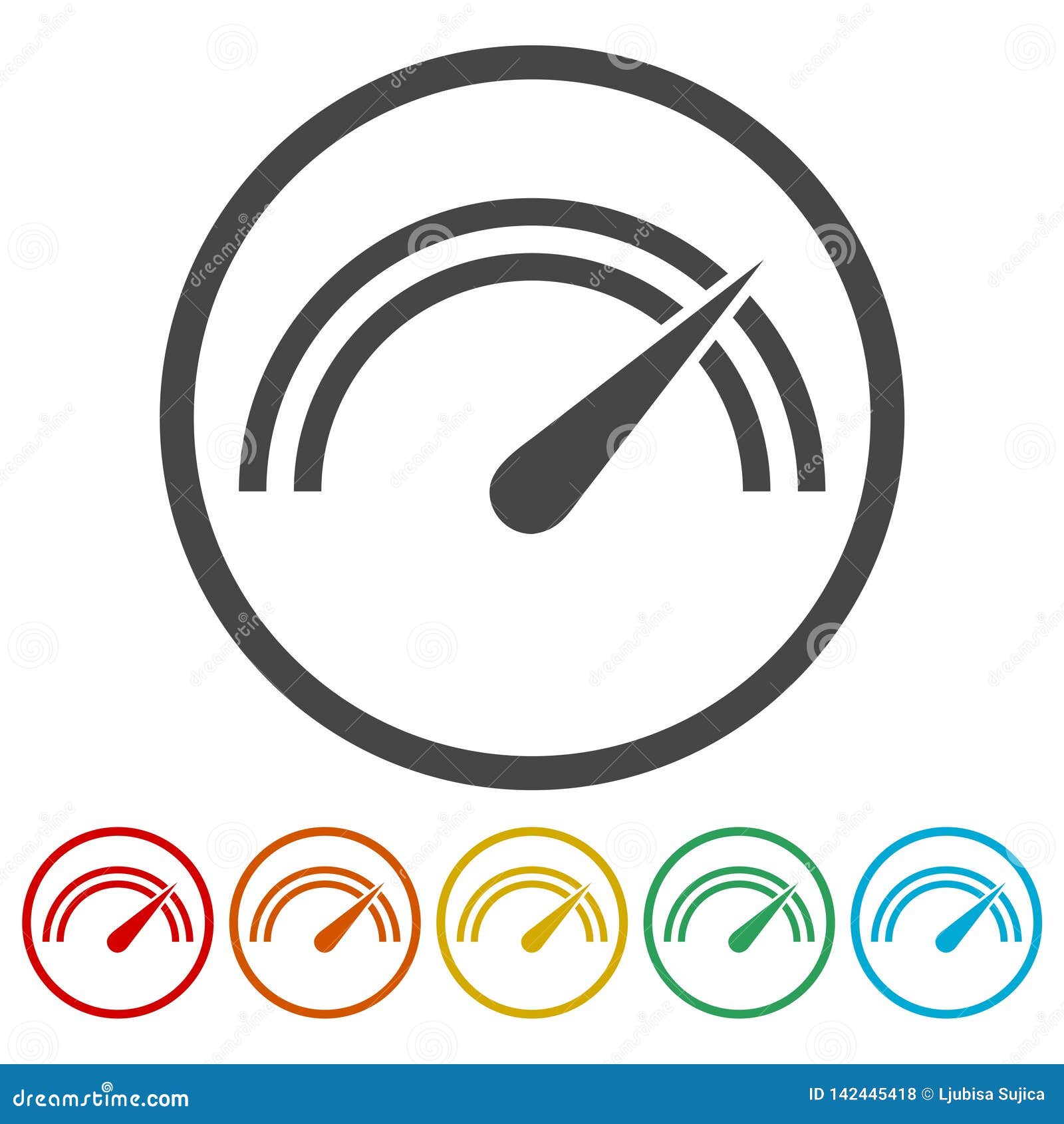 Vector Performance Measurement Icons Set Stock Vector - Illustration of ...