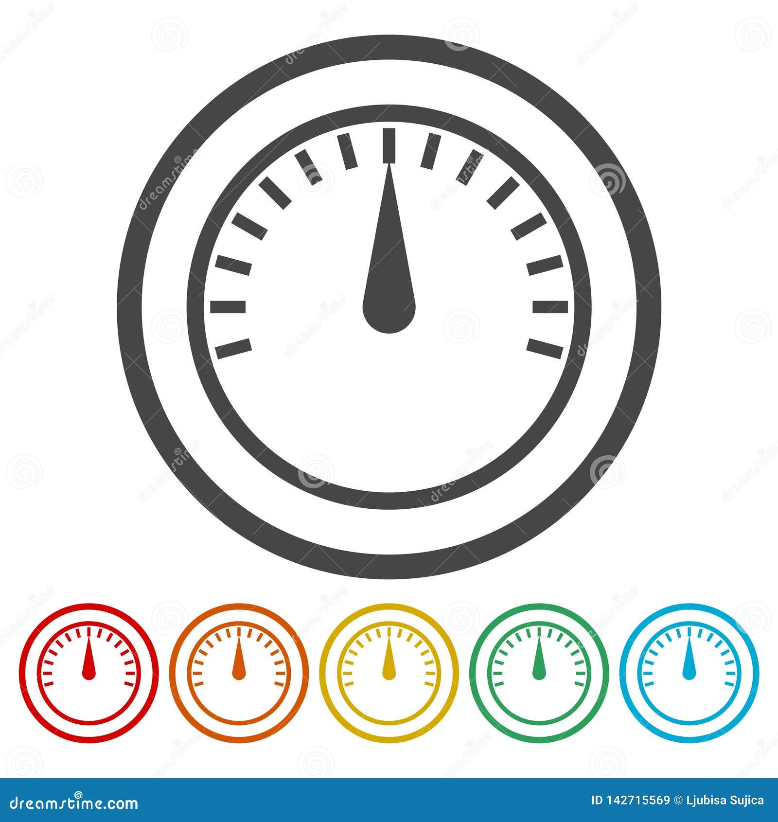 Vector Performance Measurement Icons Set Stock Vector - Illustration of ...