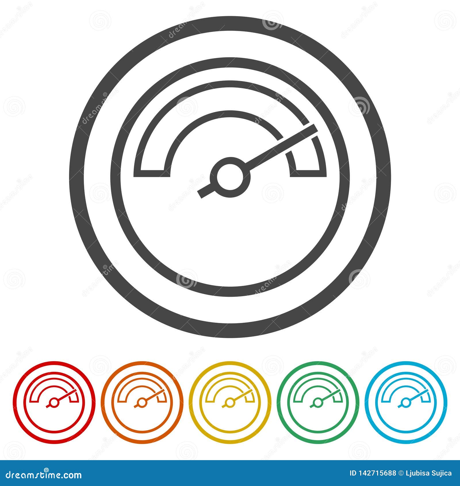 Vector Performance Measurement Icons Set Stock Vector - Illustration of ...