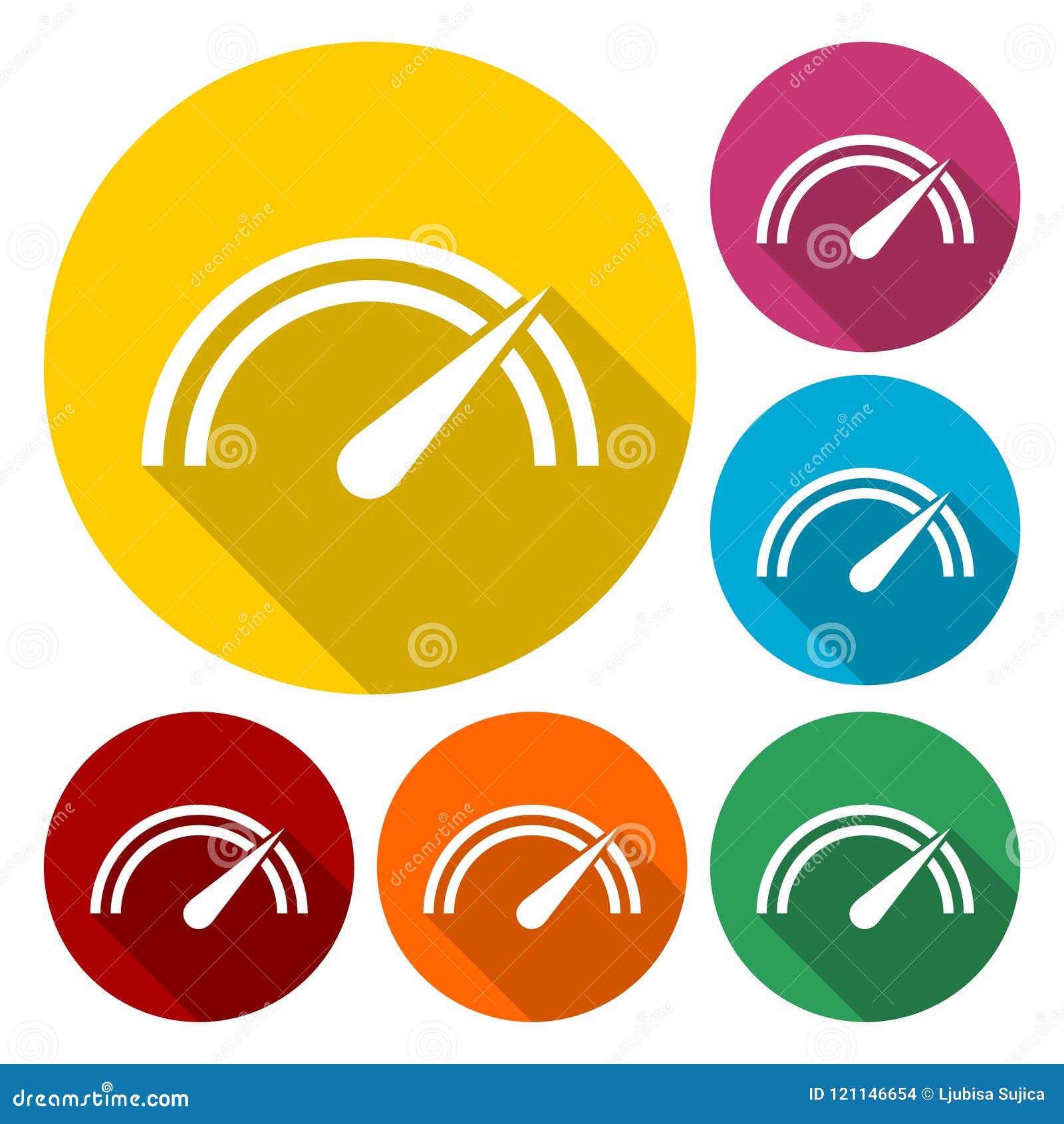 Vector Performance Measurement Icons Set with Long Shadow Stock ... Vector Performance Measurement Icons Set with Long Shadow Stock ...