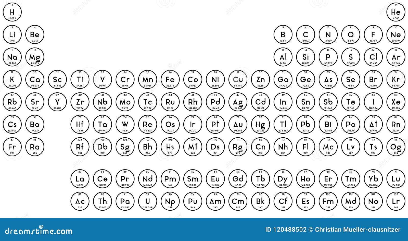 Vector periodic system stock vector. Illustration of graphic - 120488502