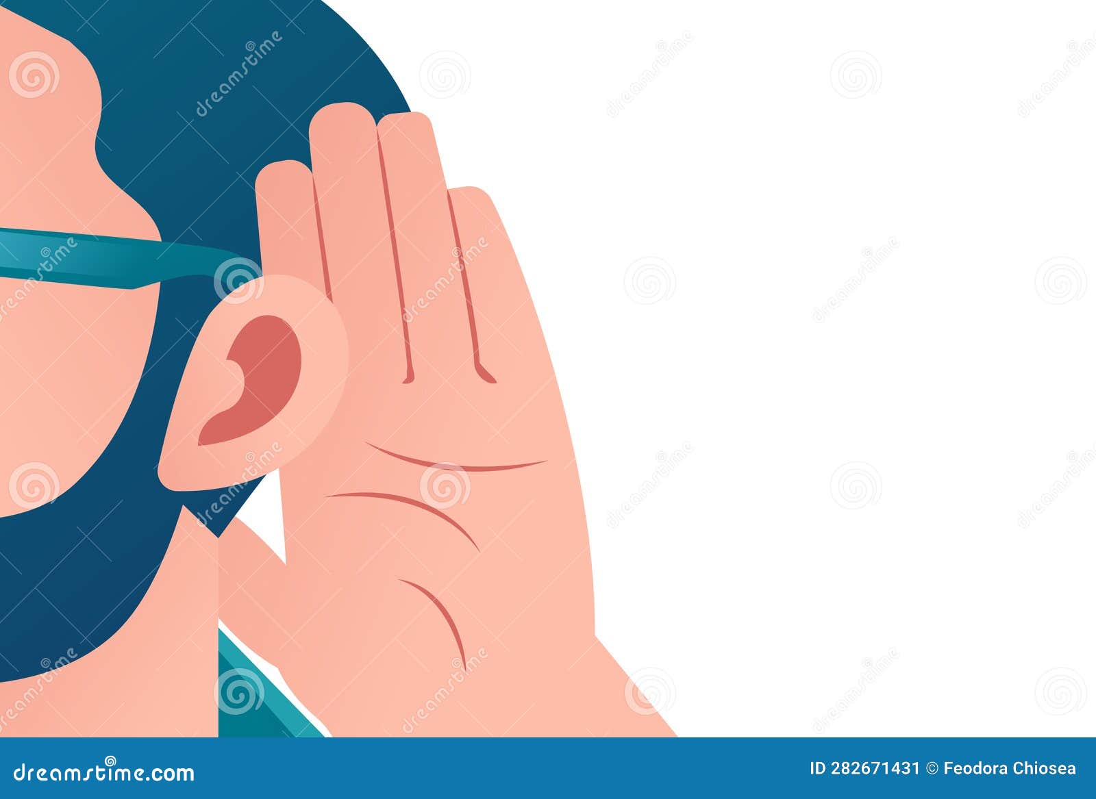 Vector of a Person Listening Carefully Stock Illustration ...