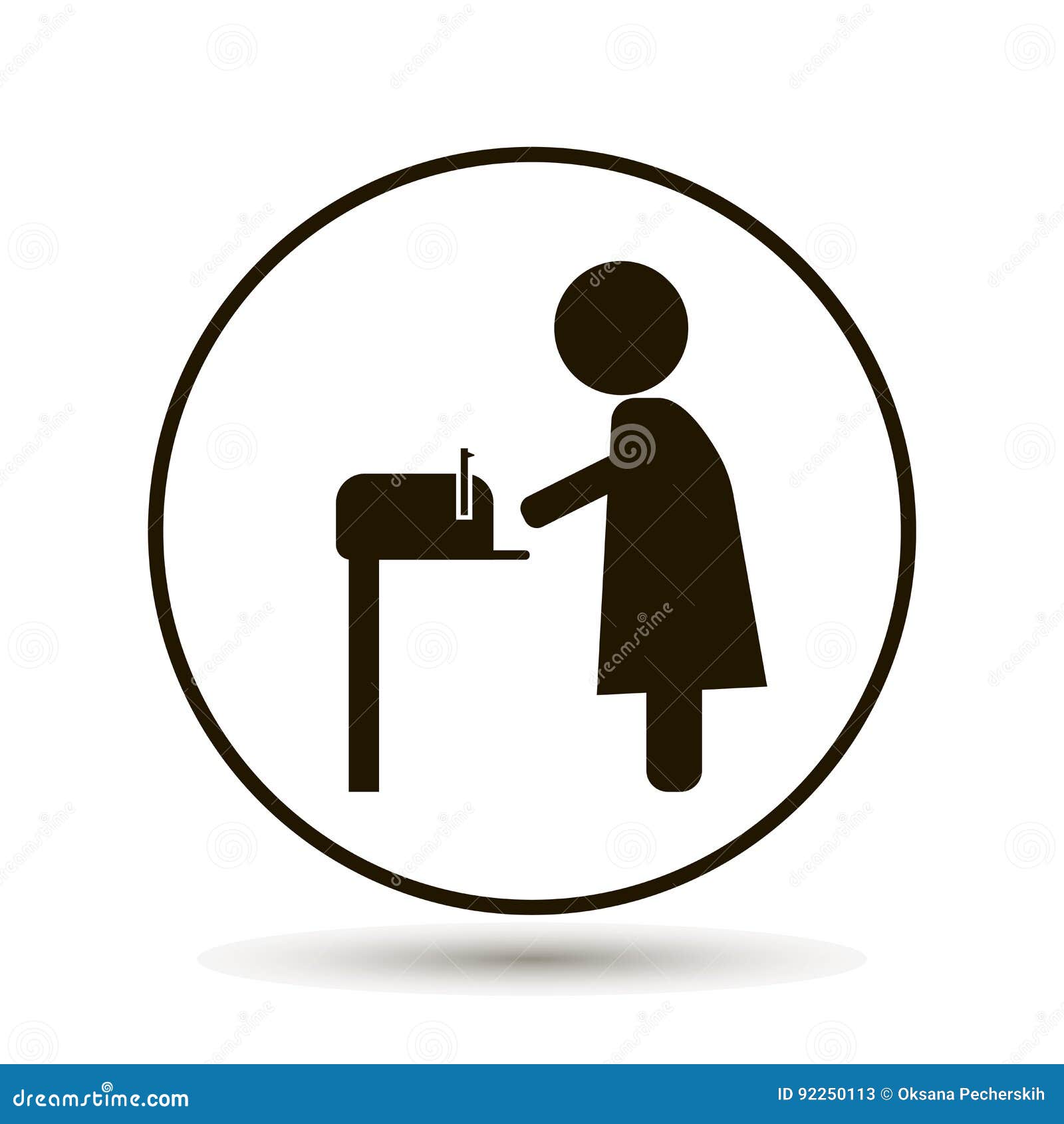 Vector Person Receives Mail. Stock Vector - Illustration of delivery ...