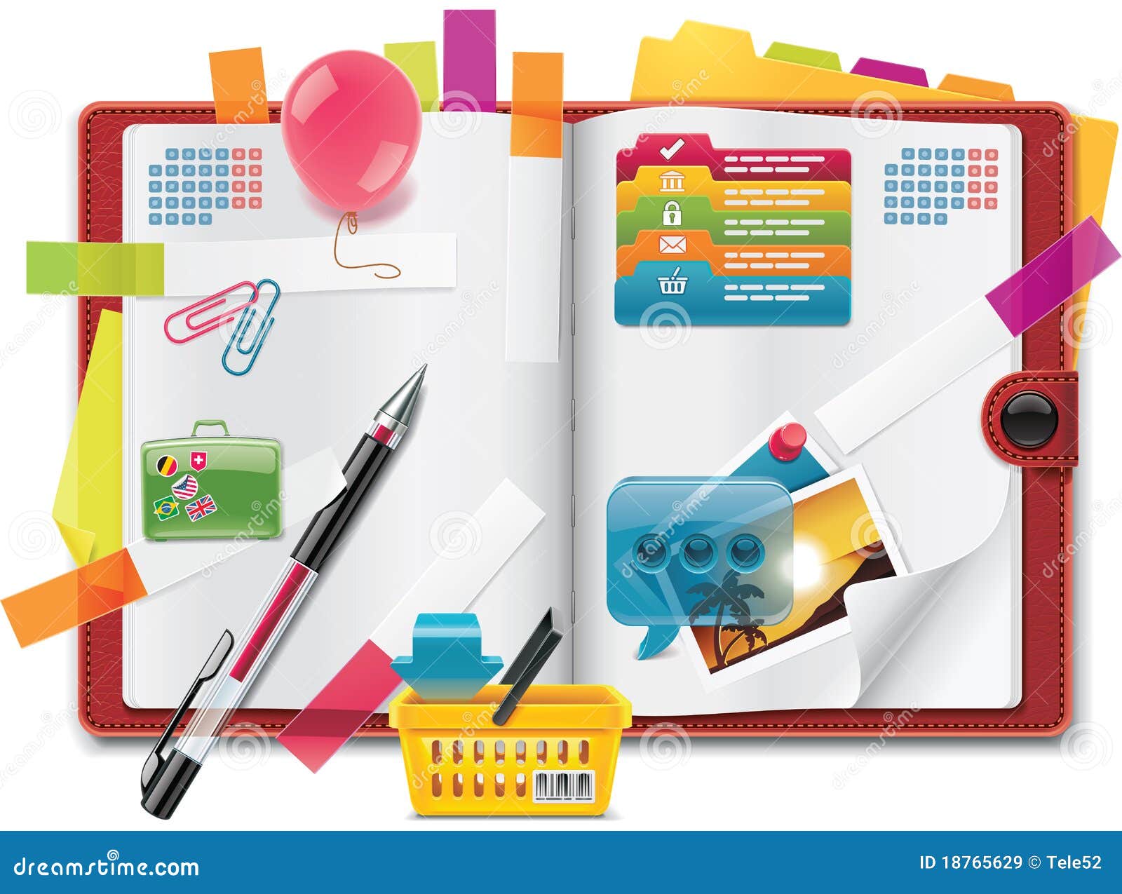 Vector Personal Organizer Features XXL Icon Stock Vector - Illustration ...