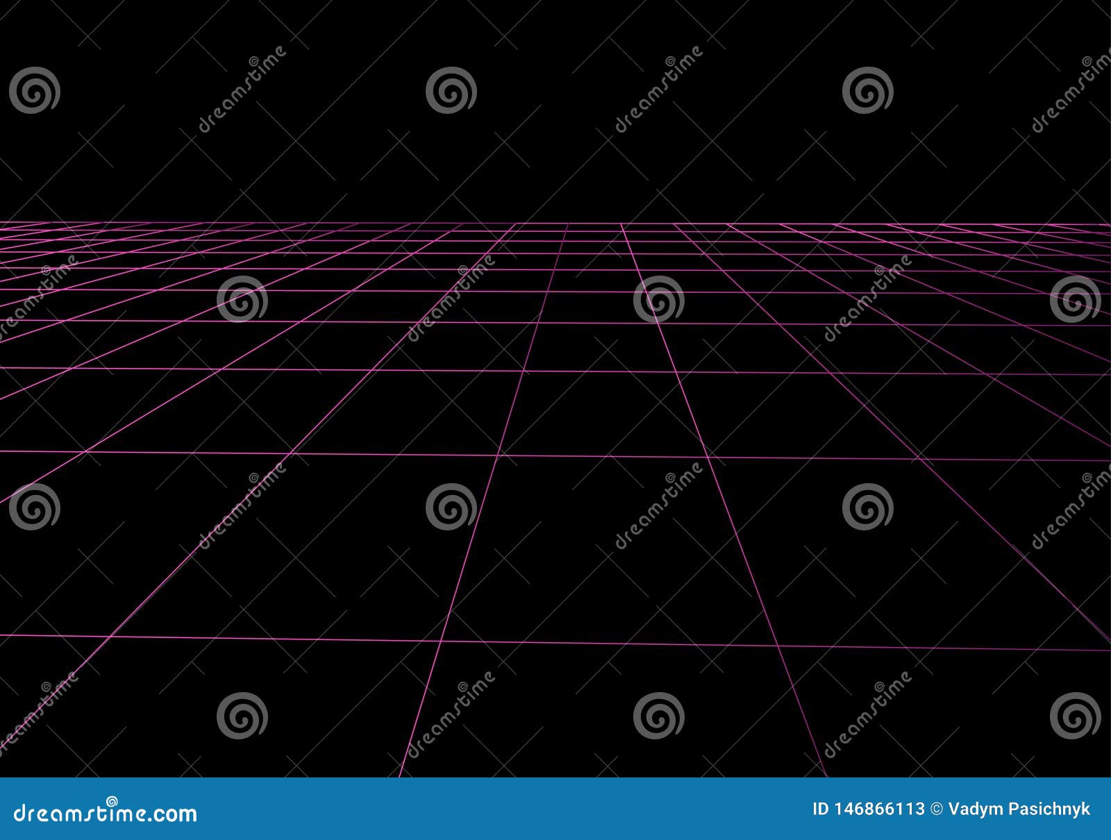 Vector Perspective Grid. Abstract Mesh Background. Polygonal Mountains ...