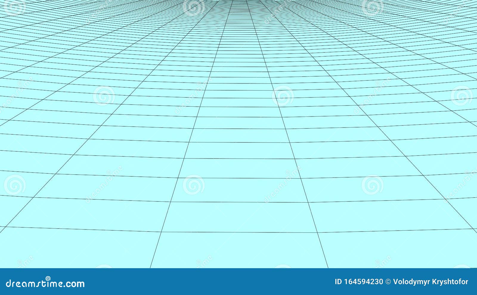 Vector Perspective Grid. Detailed Lines on Blue Background Stock ...