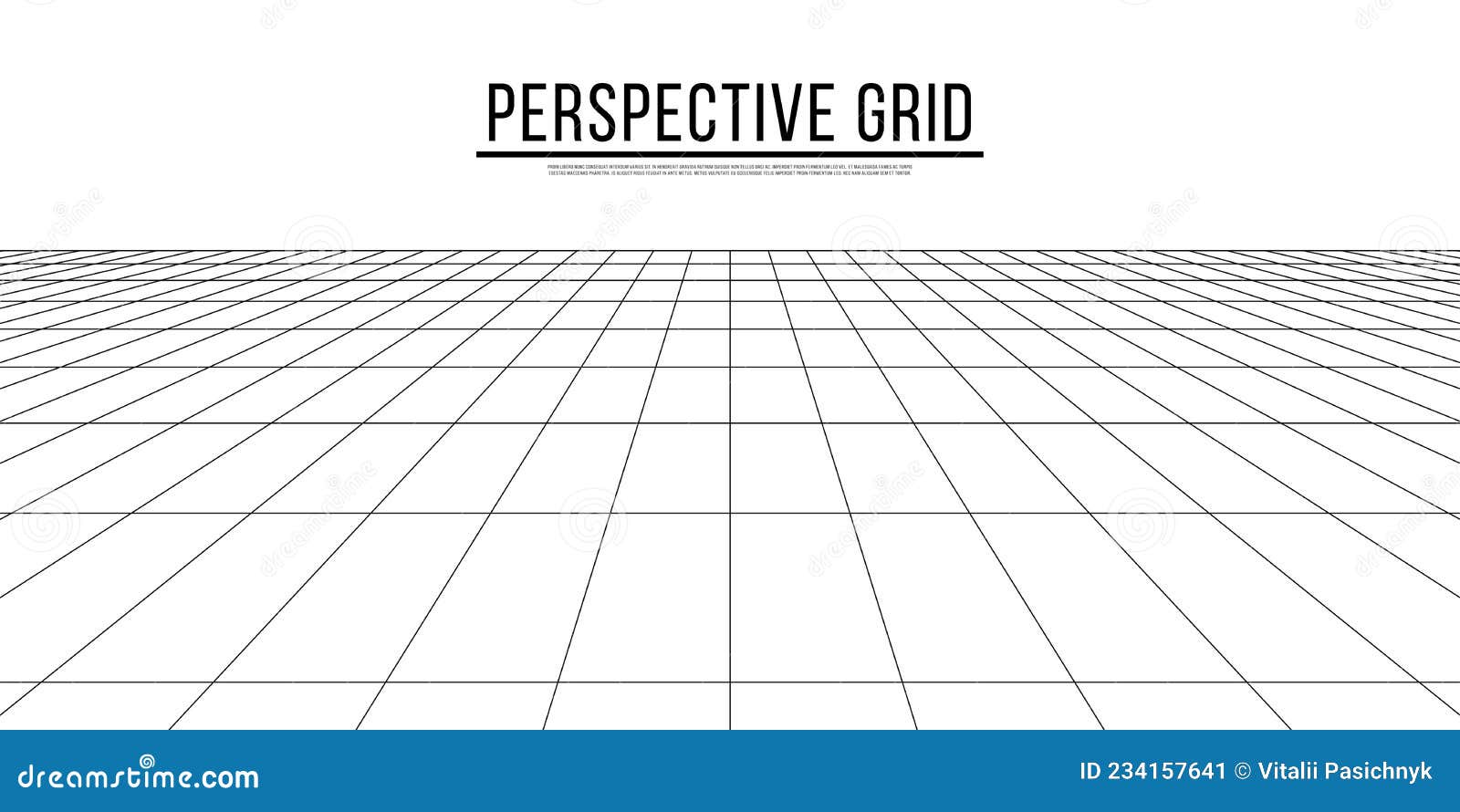 Vector Perspective Grid. Digital Cyberspace. Network Connection ...