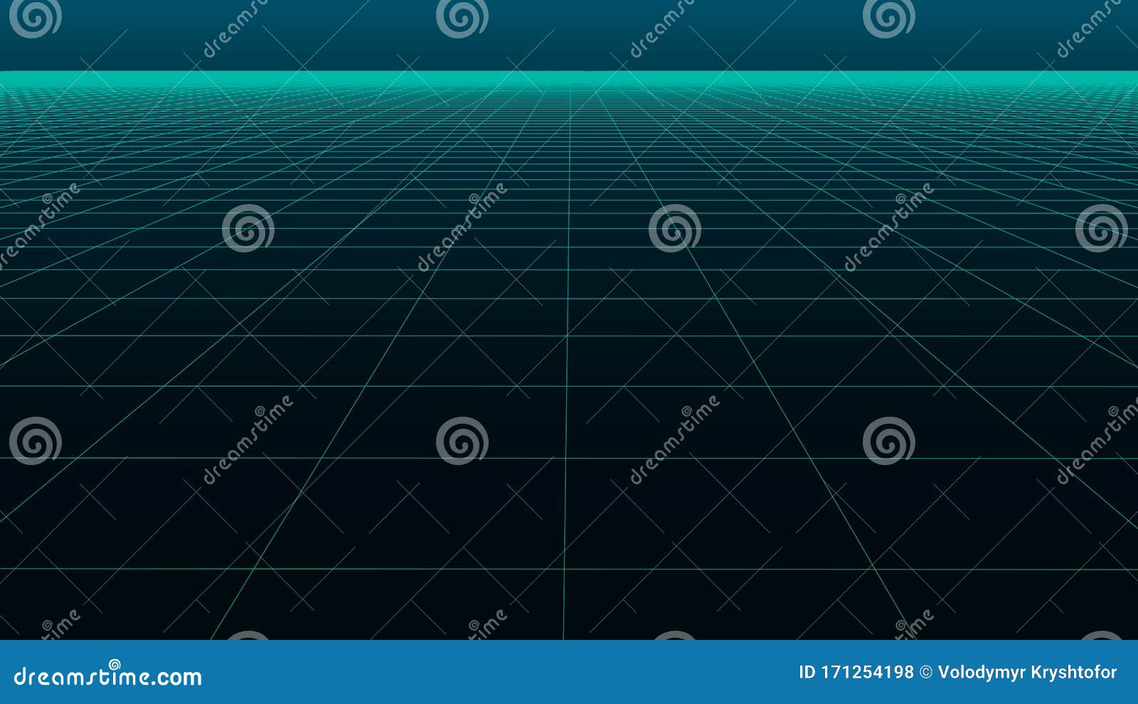 Vector Perspective Grid with Gradient Background. Detailed Lines ...