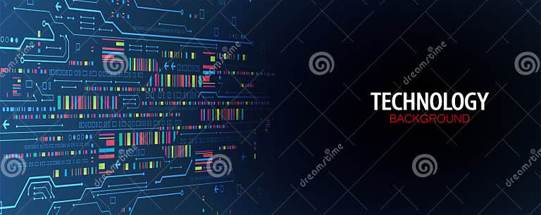 Vector Perspective Illustration, Hi-tech Digital Technology and ...
