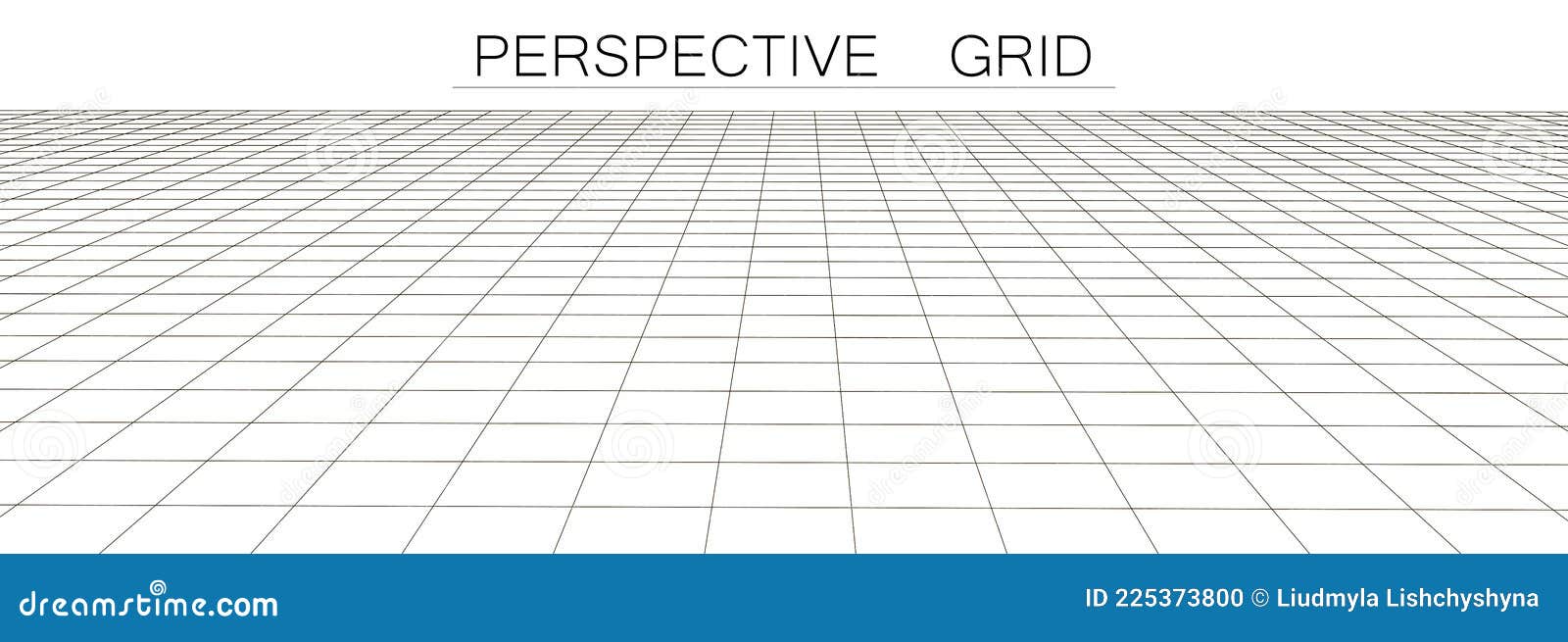 Vector Perspective Mesh. Detailed Lines on a White Background. 3d ...