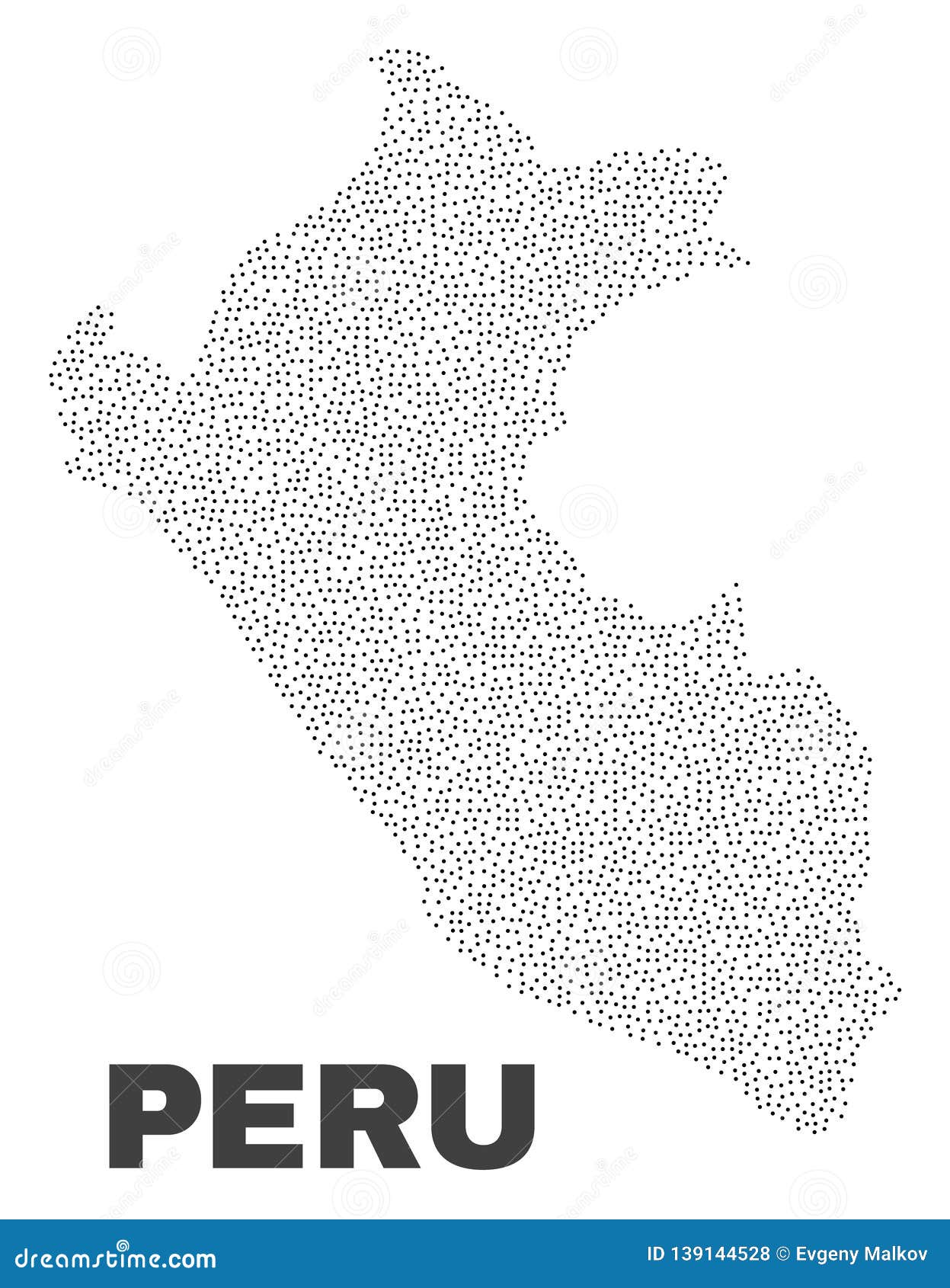 Vector Peru Map of Dots stock vector. Illustration of randomized ...
