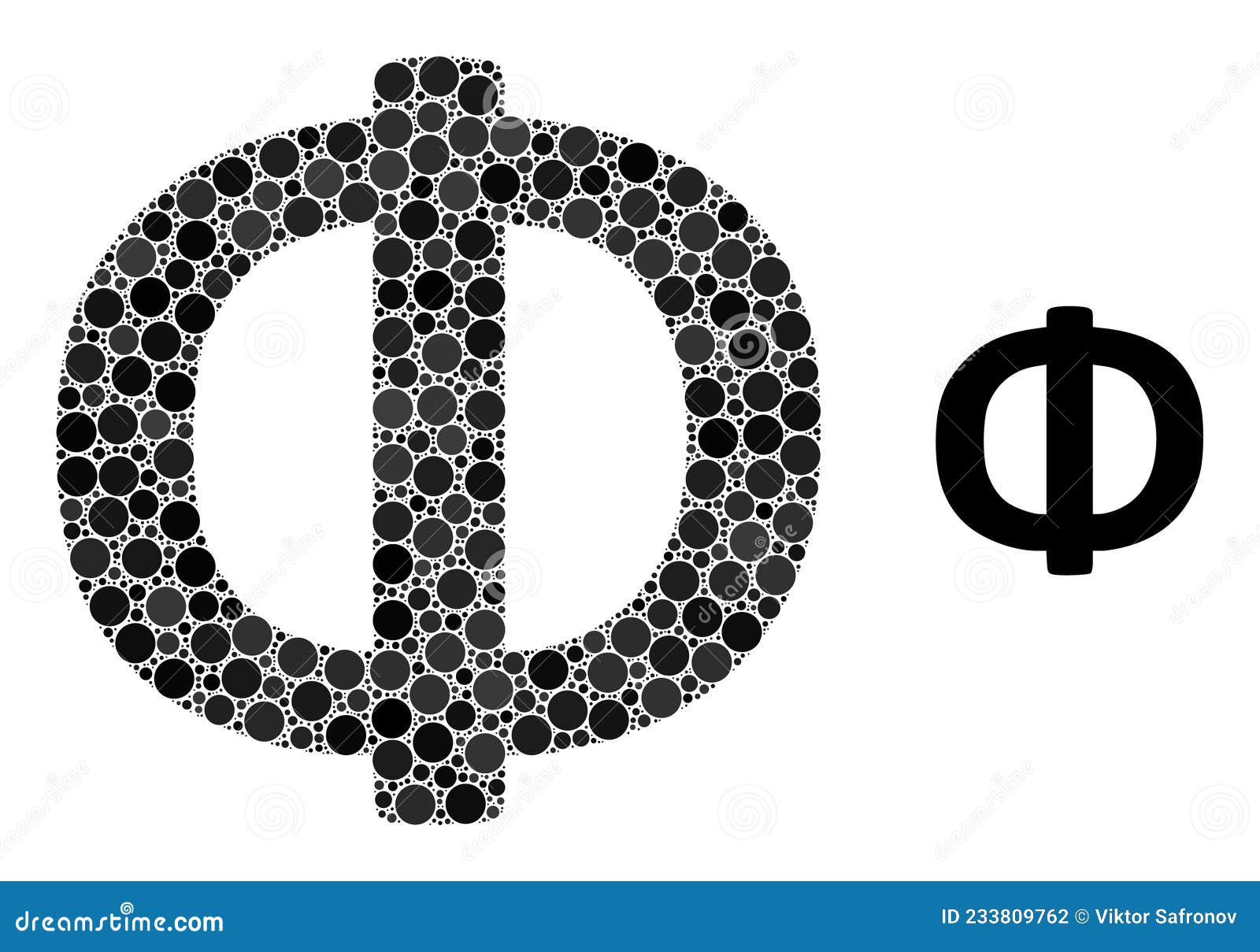 Vector Phi Greek Symbol Collage of Dots Stock Vector - Illustration of ...