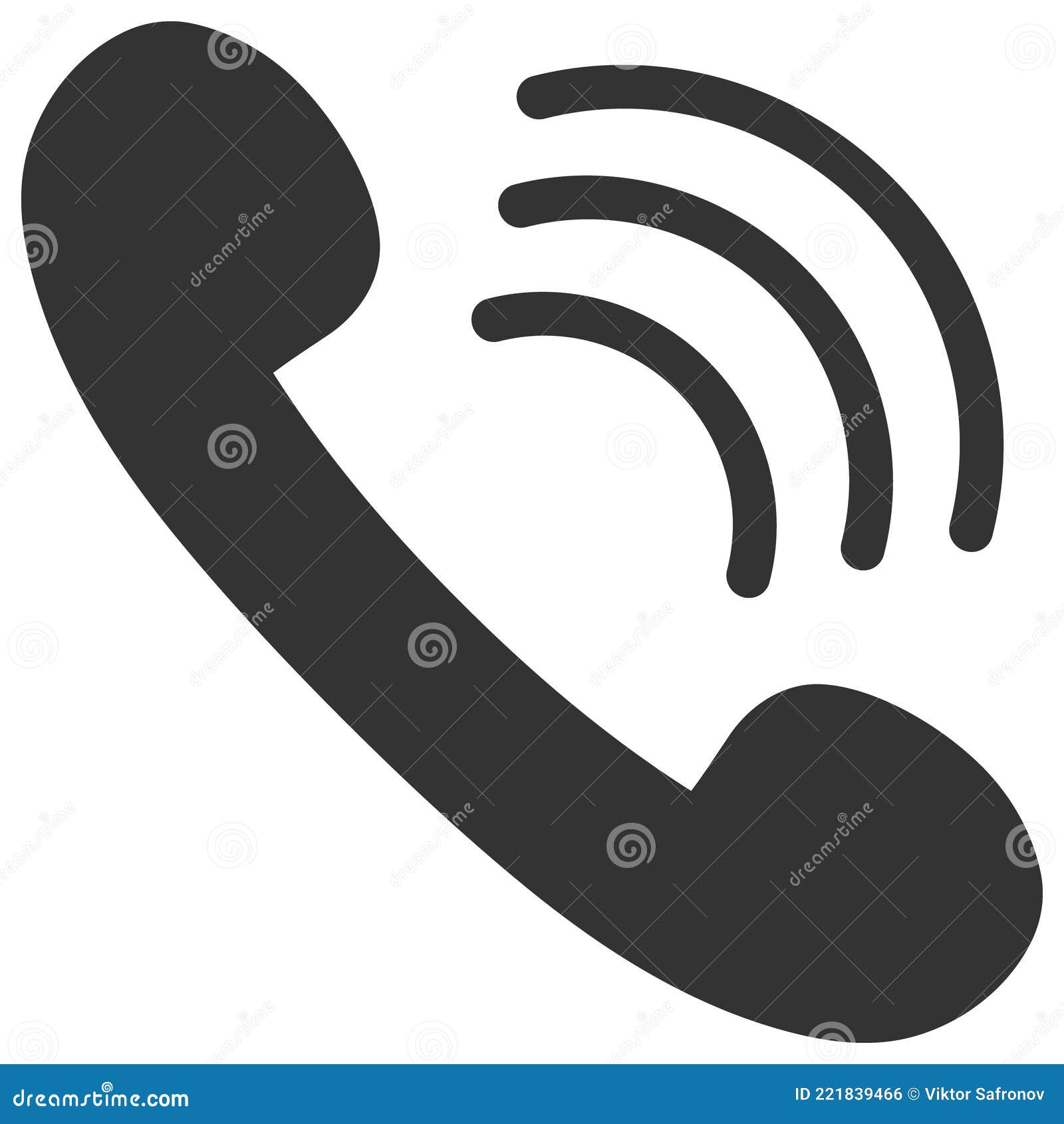 Vector Phone Call Flat Icon Symbol Stock Vector - Illustration of voice ...