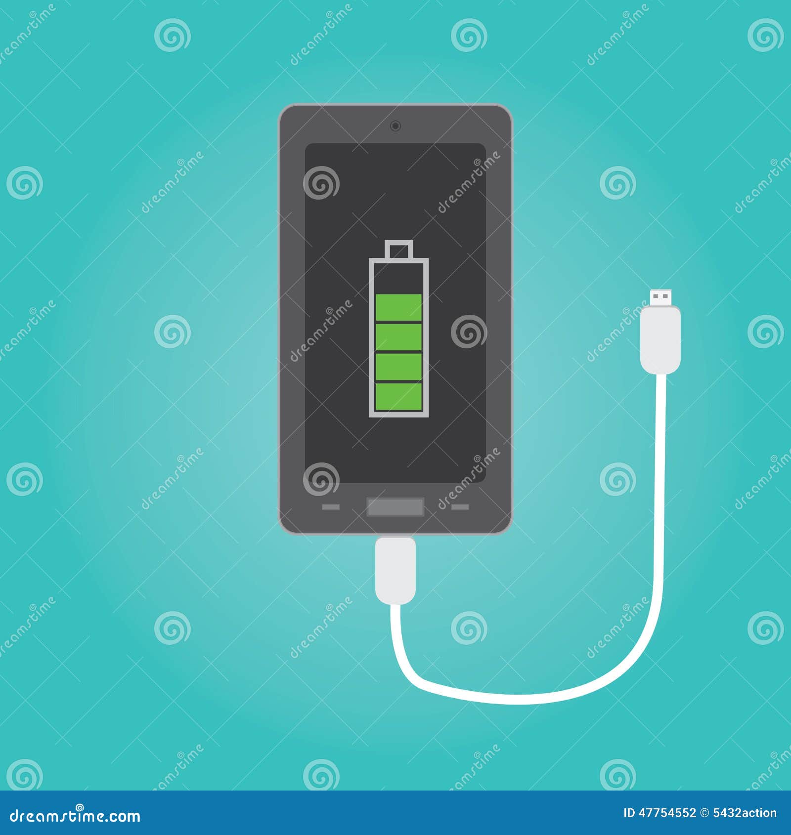 Vector of phone charging stock vector. Illustration of concept - 47754552