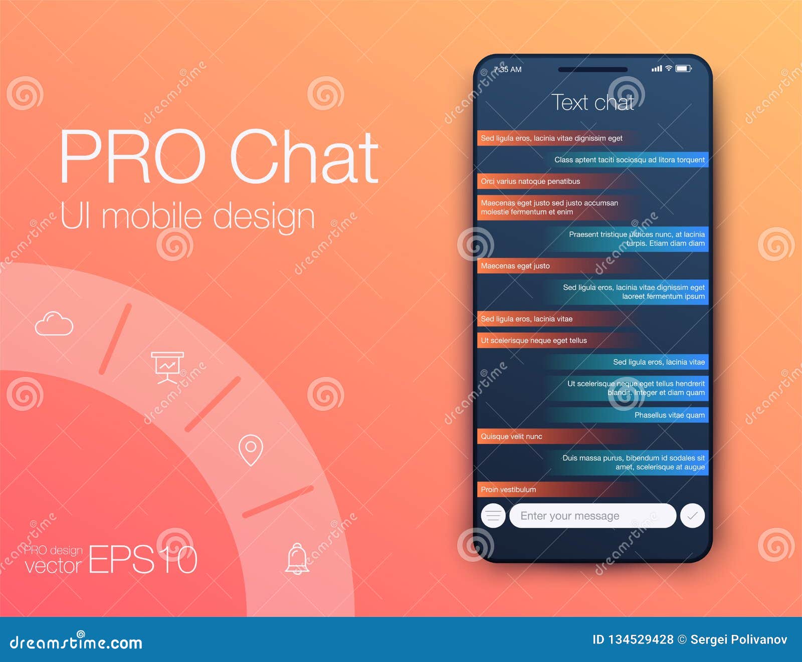 Vector Phone Chat Interface. Sms Messages. Stock Vector Stock Vector ...