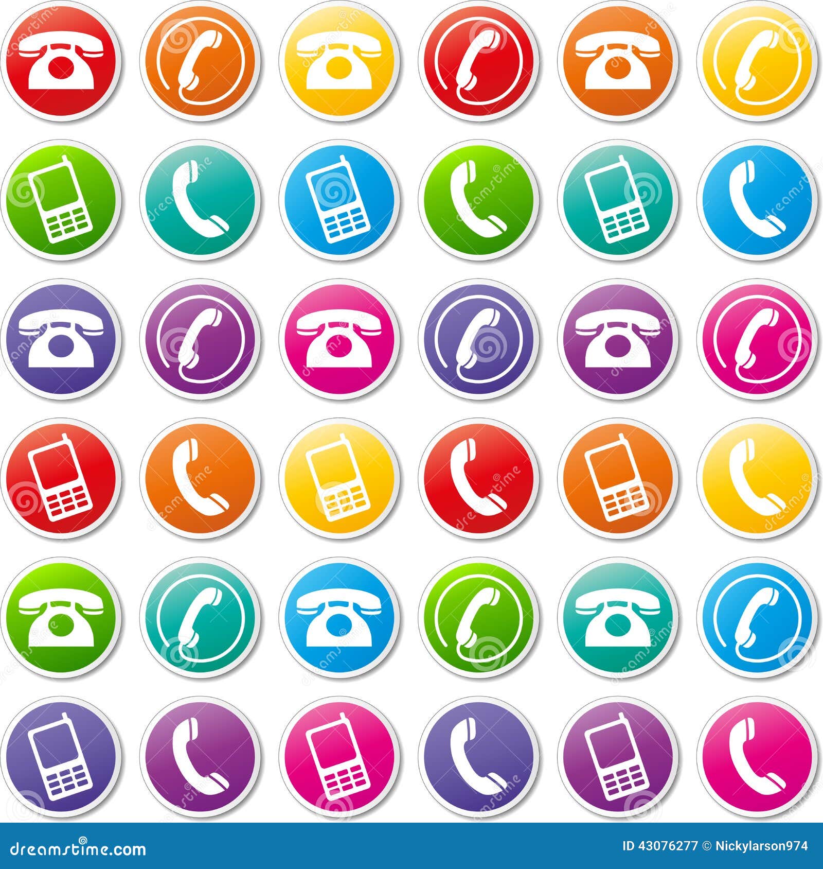 Vector phone icons stock vector. Illustration of symbol - 43076277