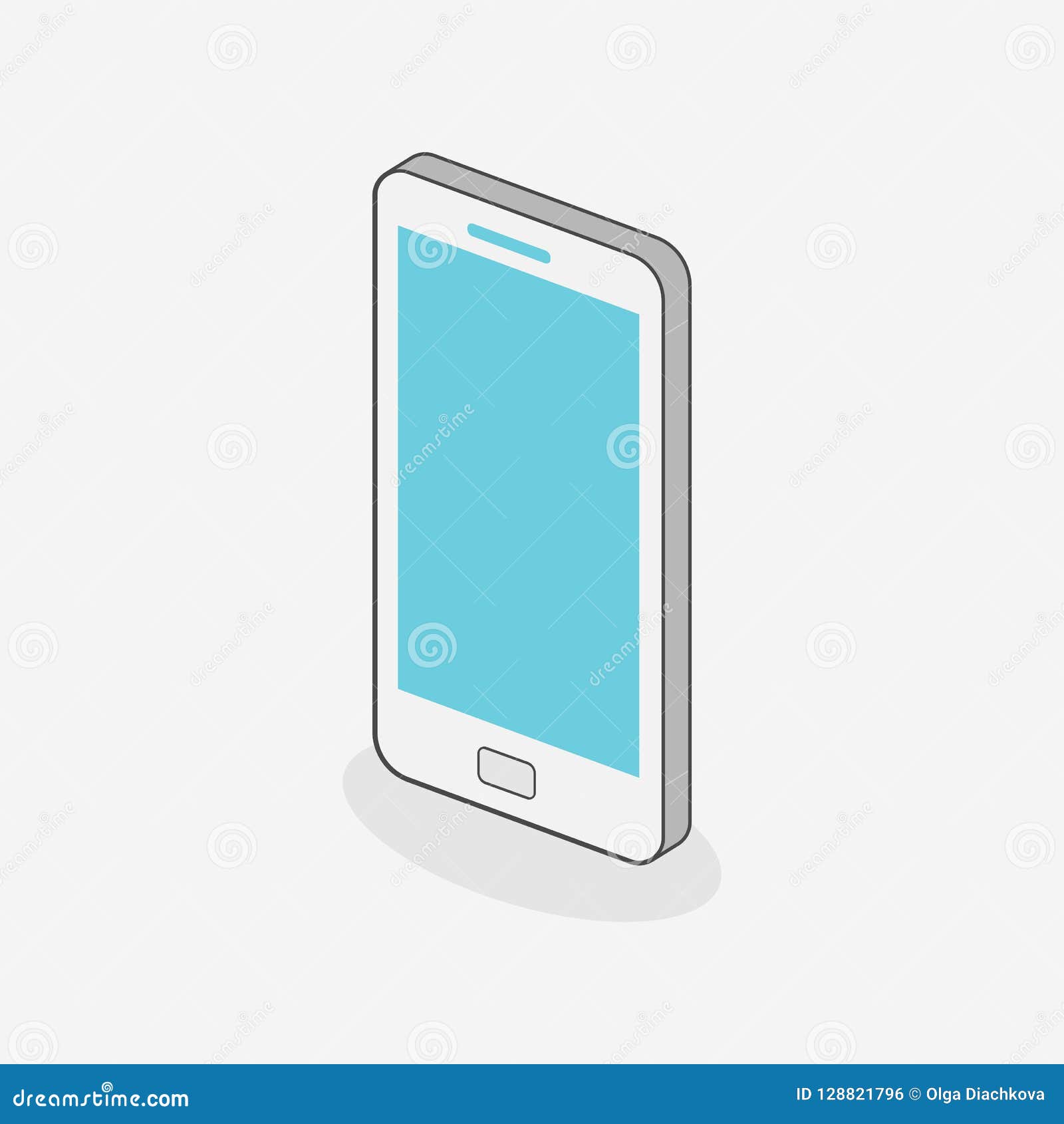 Vector Phone Isometric Flat 3D Style Template Stock Vector ...