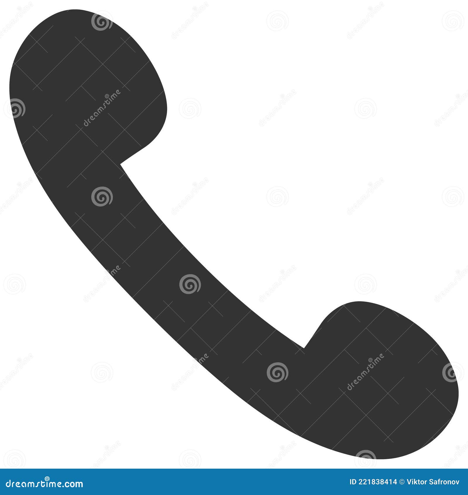 Vector Phone Receiver Flat Icon Symbol Stock Vector - Illustration of ...