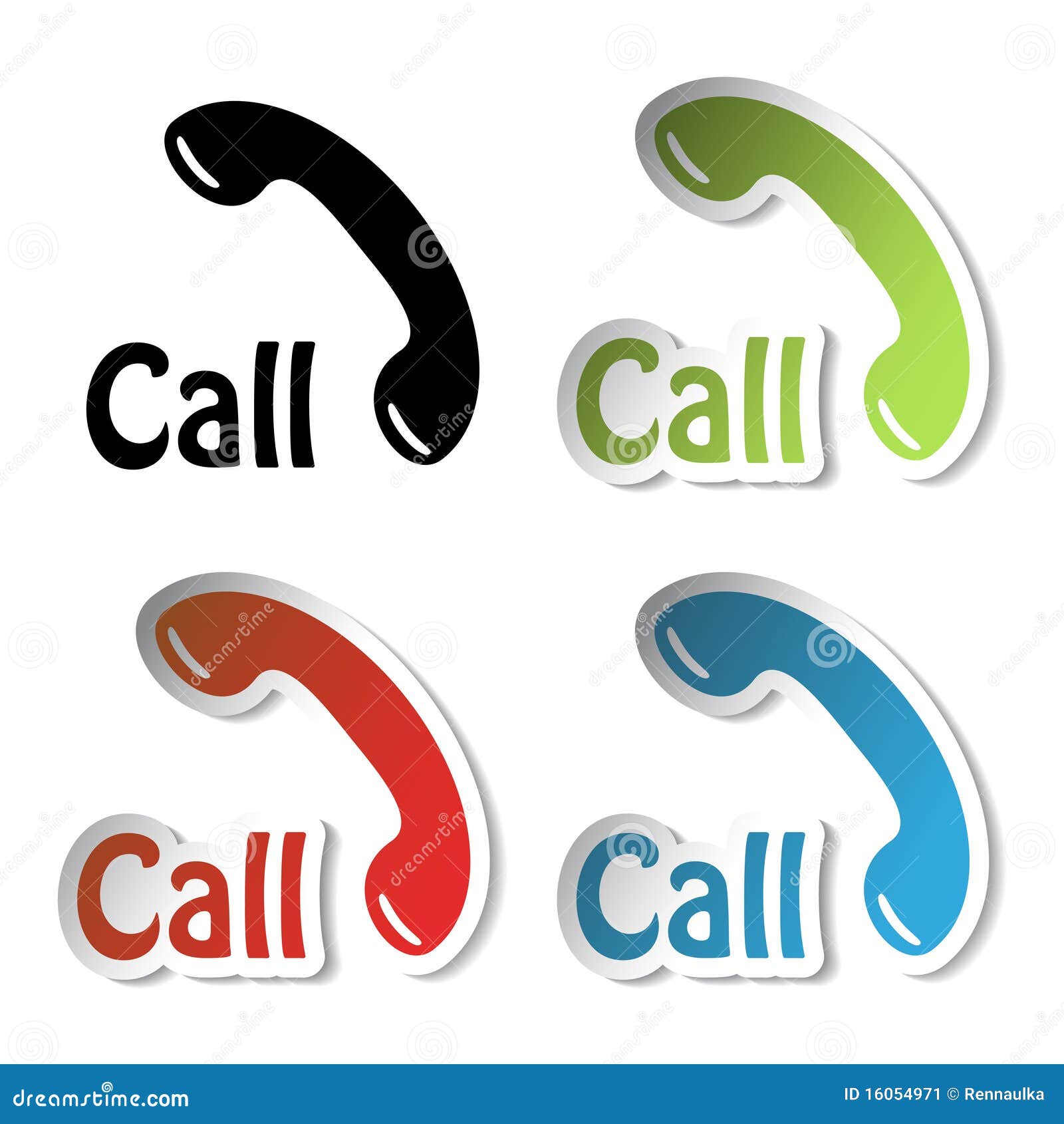 Vector phone stickers stock vector. Illustration of paper - 16054971