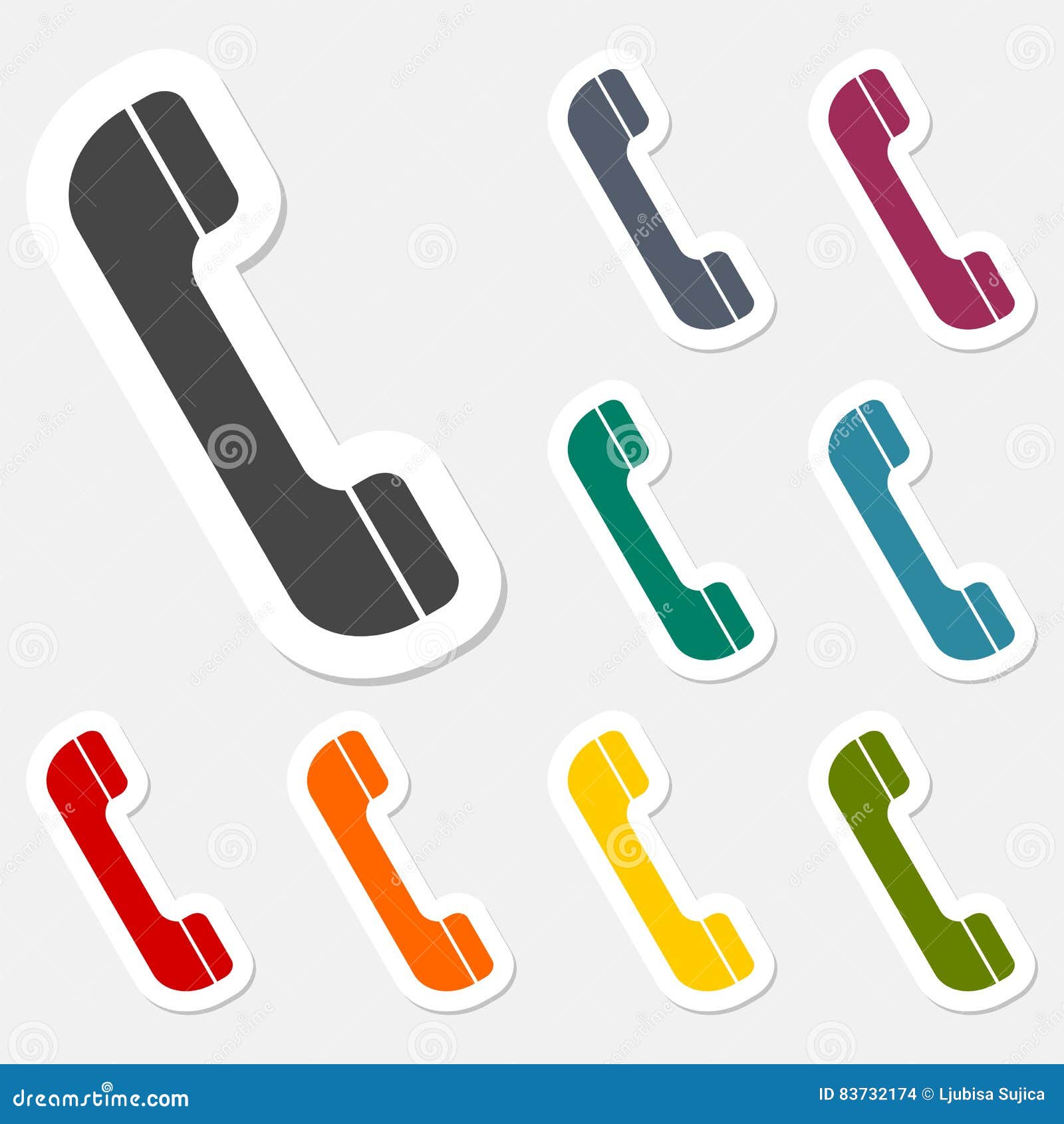 Vector phone stickers stock vector. Illustration of border - 83732174