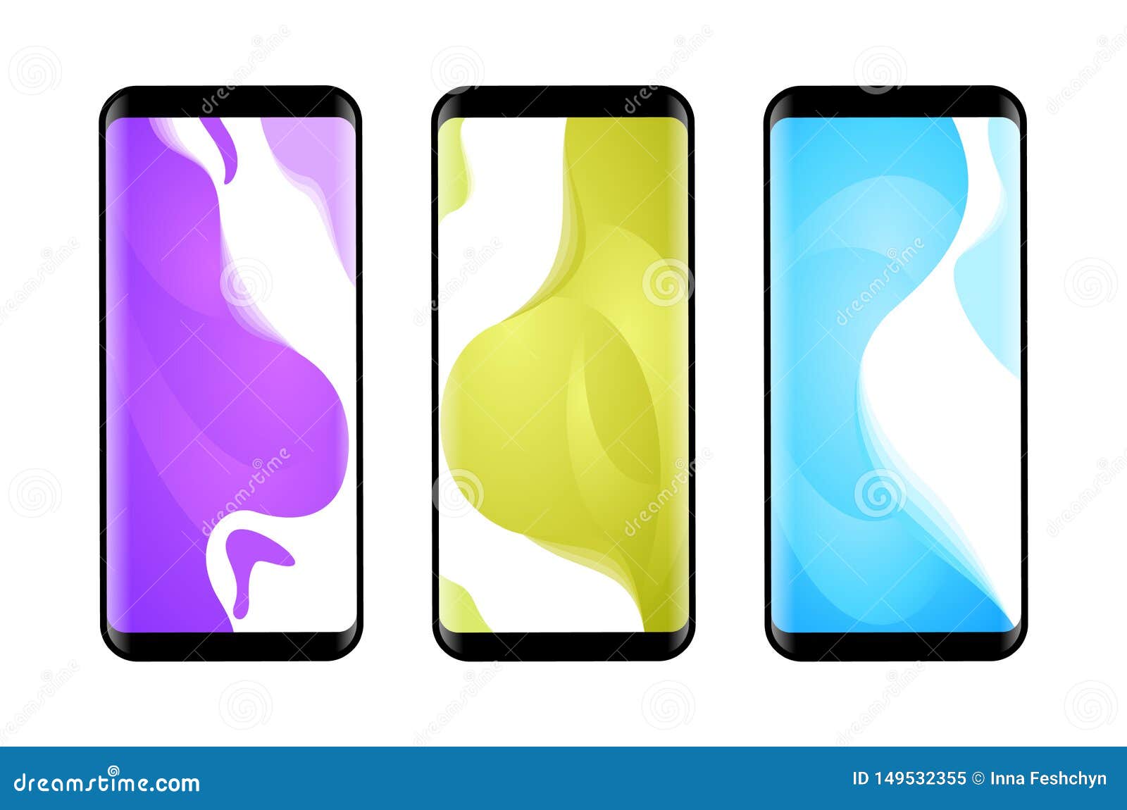 Vector Phone X Wallpaper Collection. Editable Gradient Wallpapers ...