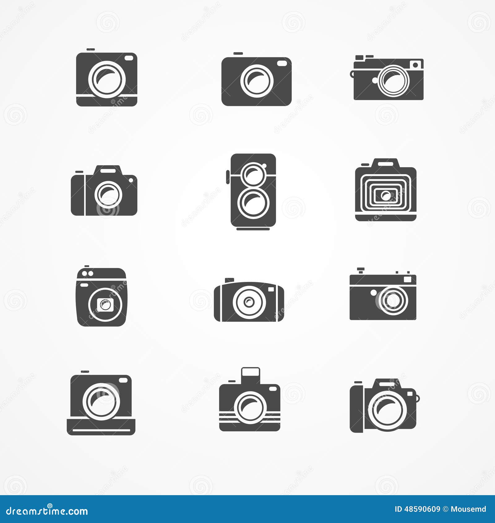 Vector Photo Camera Retro and New Icon Set Stock Vector - Illustration ...